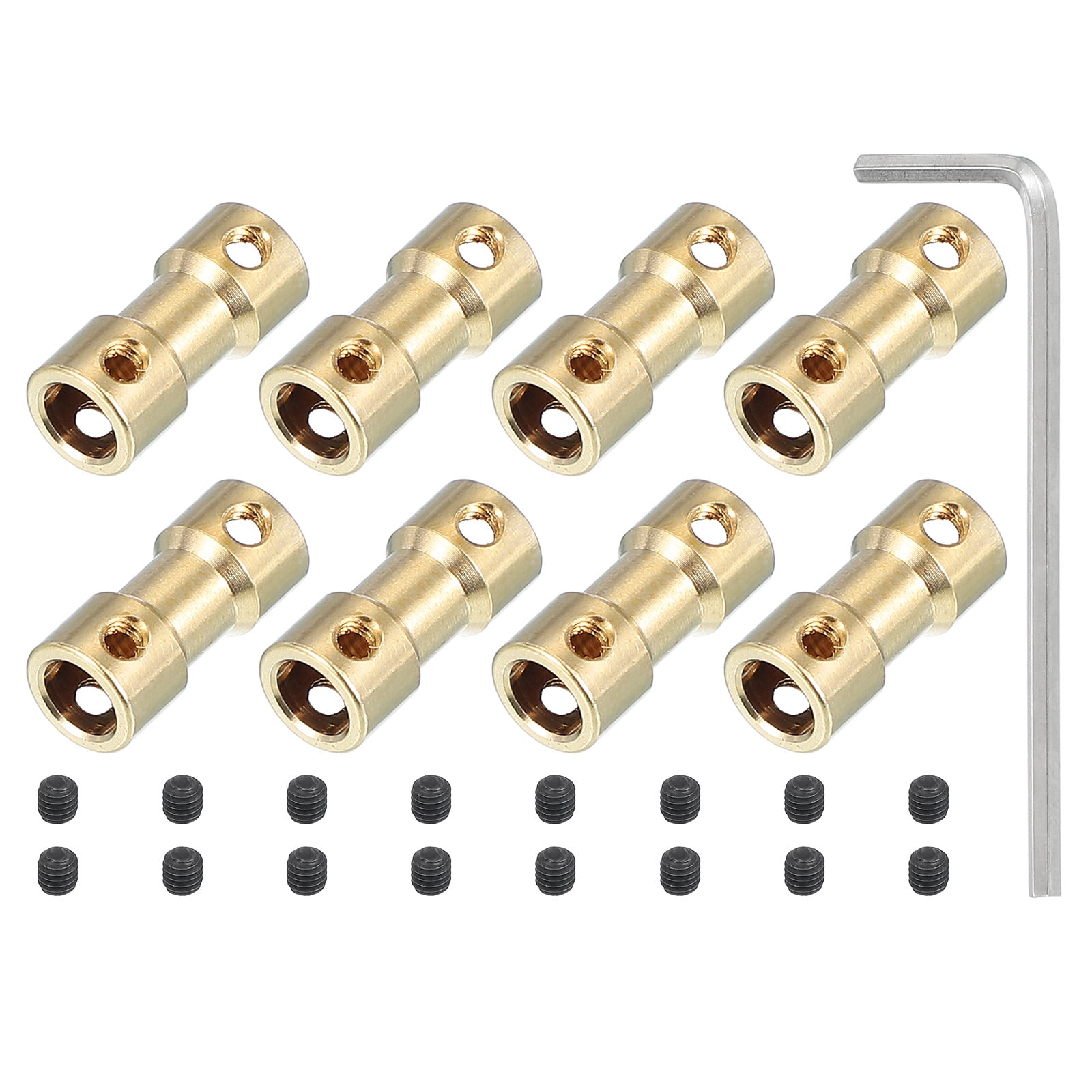 Uxcell Brass Shaft Coupling Joint 6mm to 6mm Motor Shaft Coupler ...