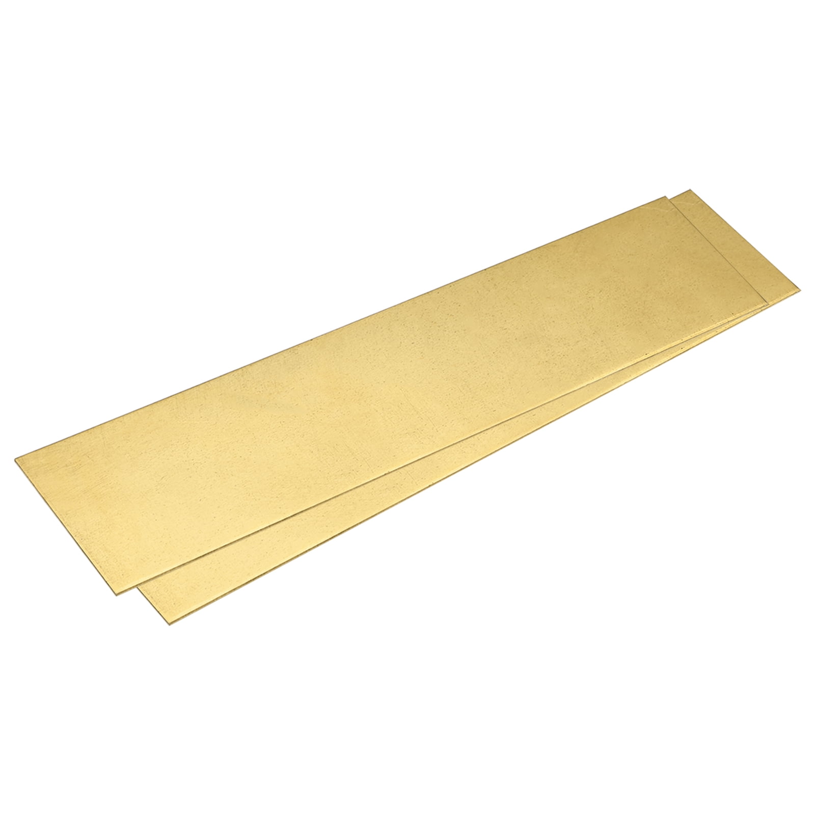 Uxcell Brass Sheet, 2 x H62 Metal Sheets Plates 8" Length x 2" Width x ...