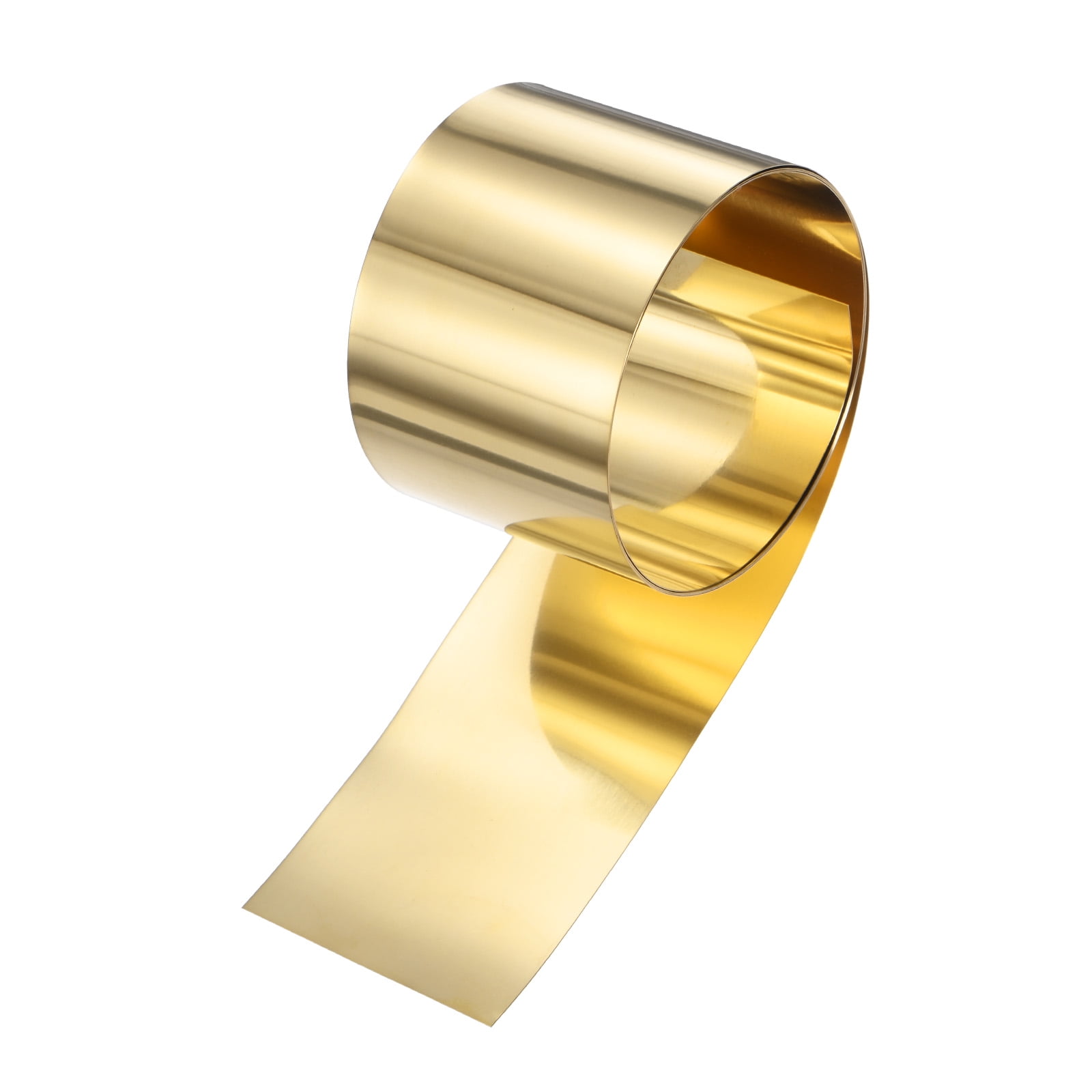Uxcell Brass Sheet Roll, 39"x 2"x 0.008"(LxWxT)Metal Foil Plate for ...