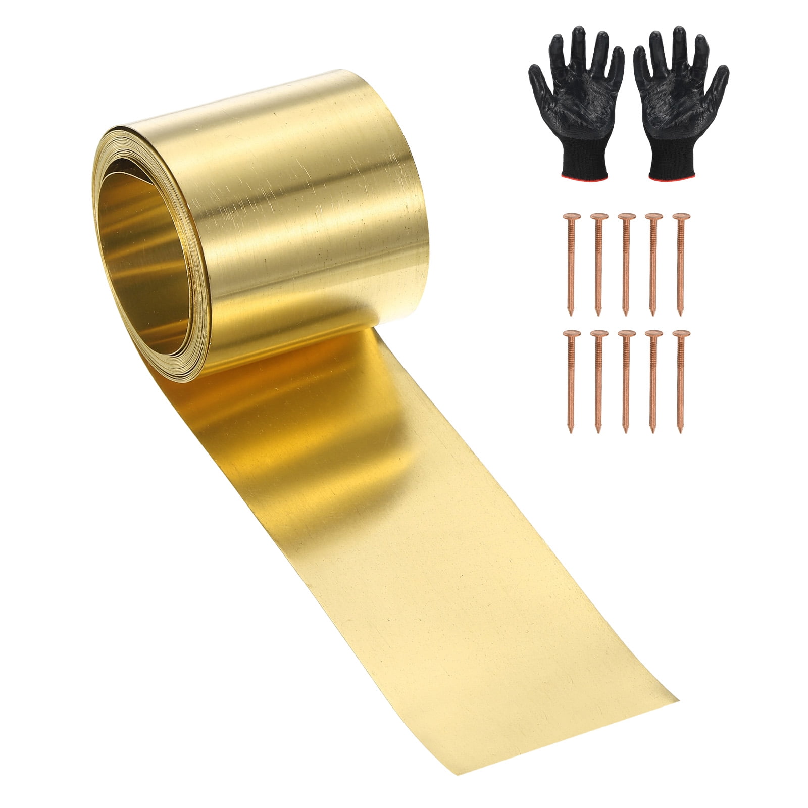 Uxcell Brass Sheet Roll Metal Film Brass Foil Plate, 0.4 x 50 x 2500mm ...