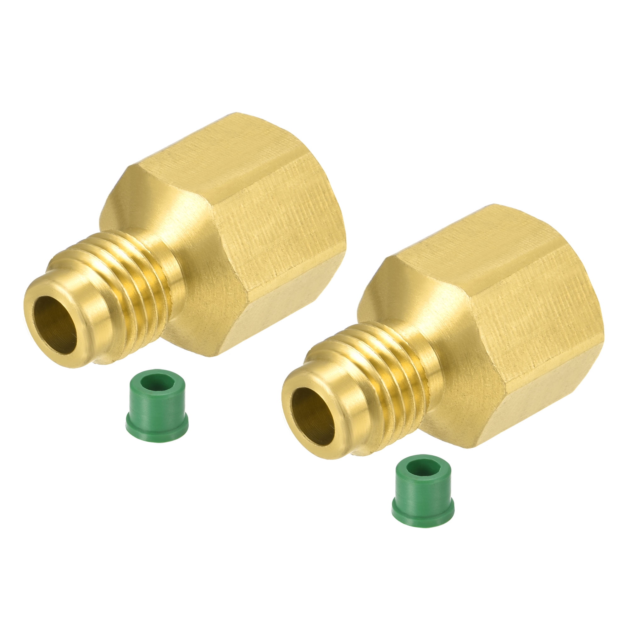 Uxcell Brass Straight Fitting 1/4SAE Male to G1/4 Female Thread Pipe ...