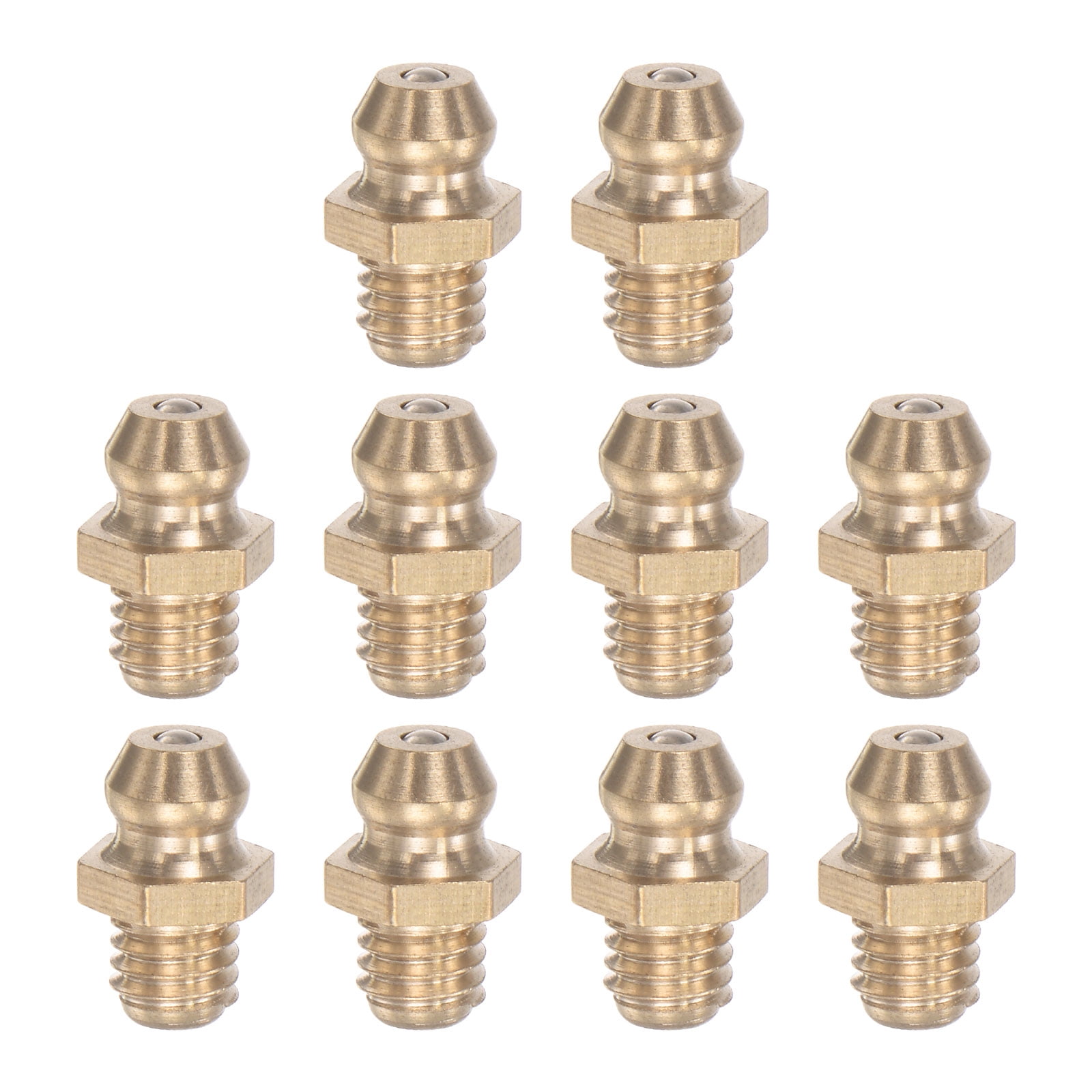 Uxcell Brass Straight Hydraulic Grease Fitting M6 x 1mm Thread 20 Pack ...