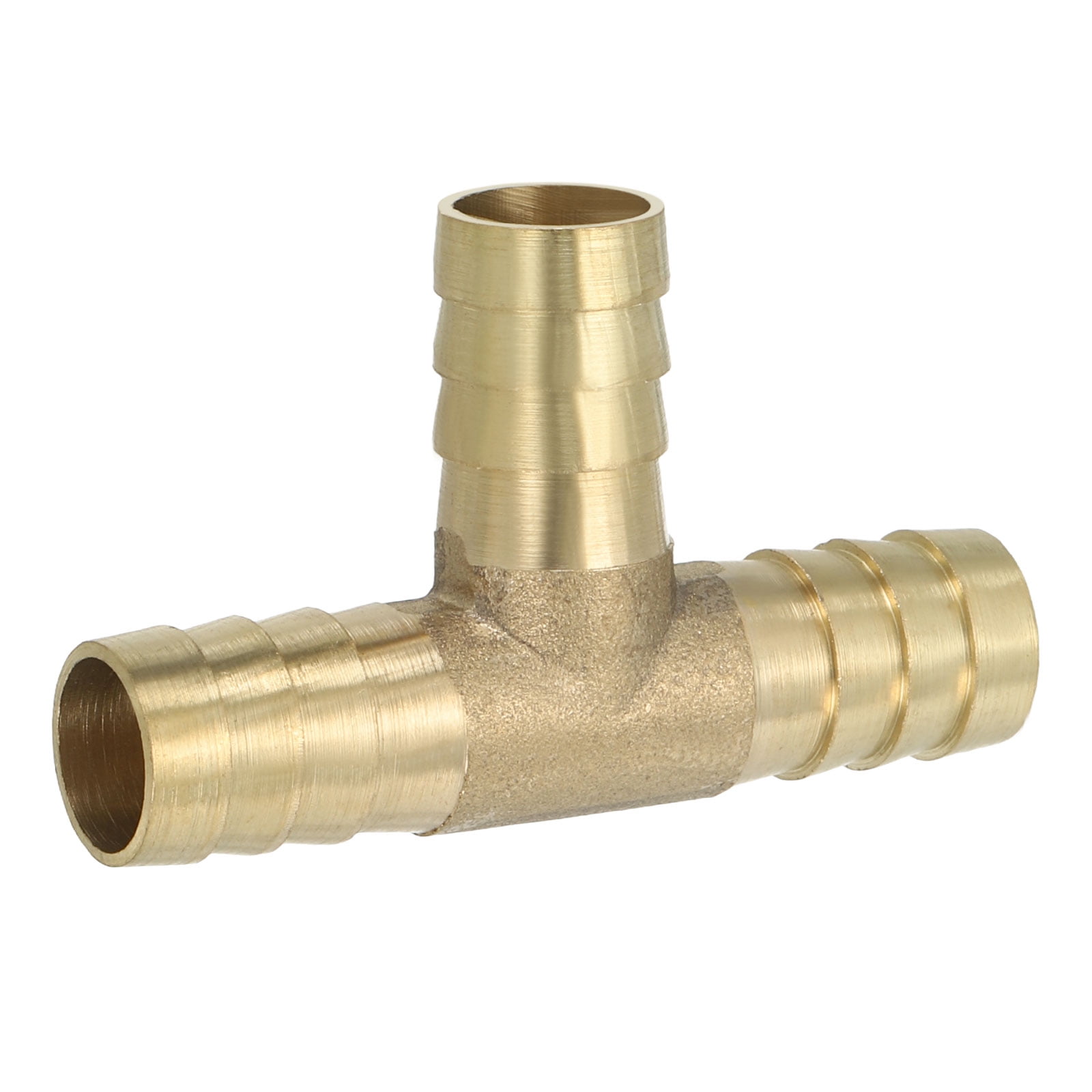 Uxcell Brass Tee Hose Barb Fitting, 3 Ways Union Intersection T Shape ...