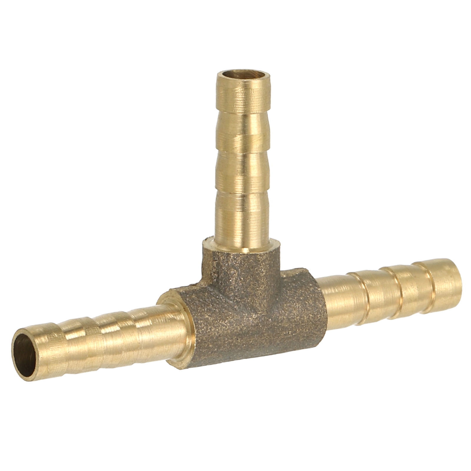 Uxcell Brass Tee Hose Barb Fitting, 3 Ways Union Intersection T Shape ...
