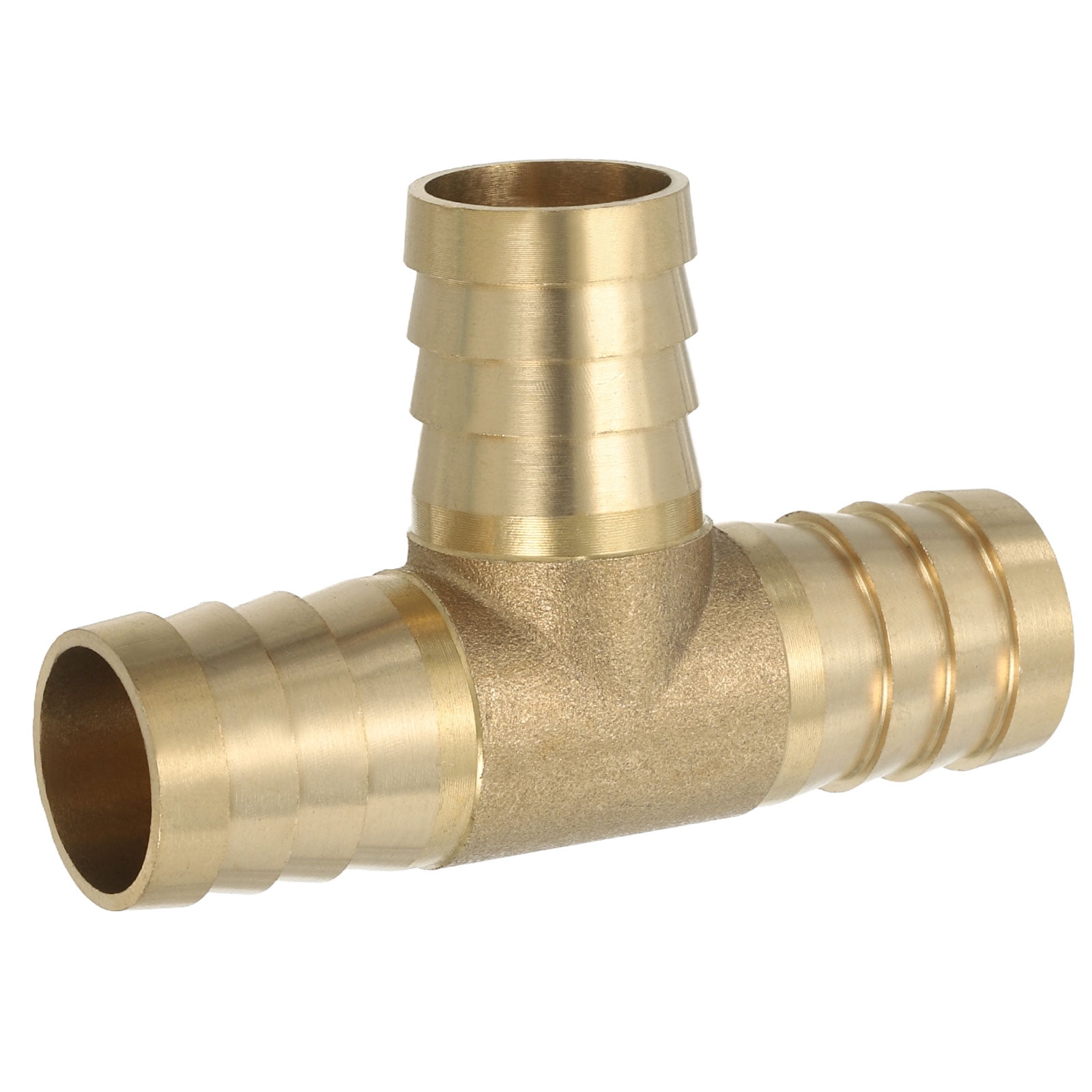 Uxcell Brass Tee Hose Barb Fitting, 3 Ways Union Intersection T Shape ...