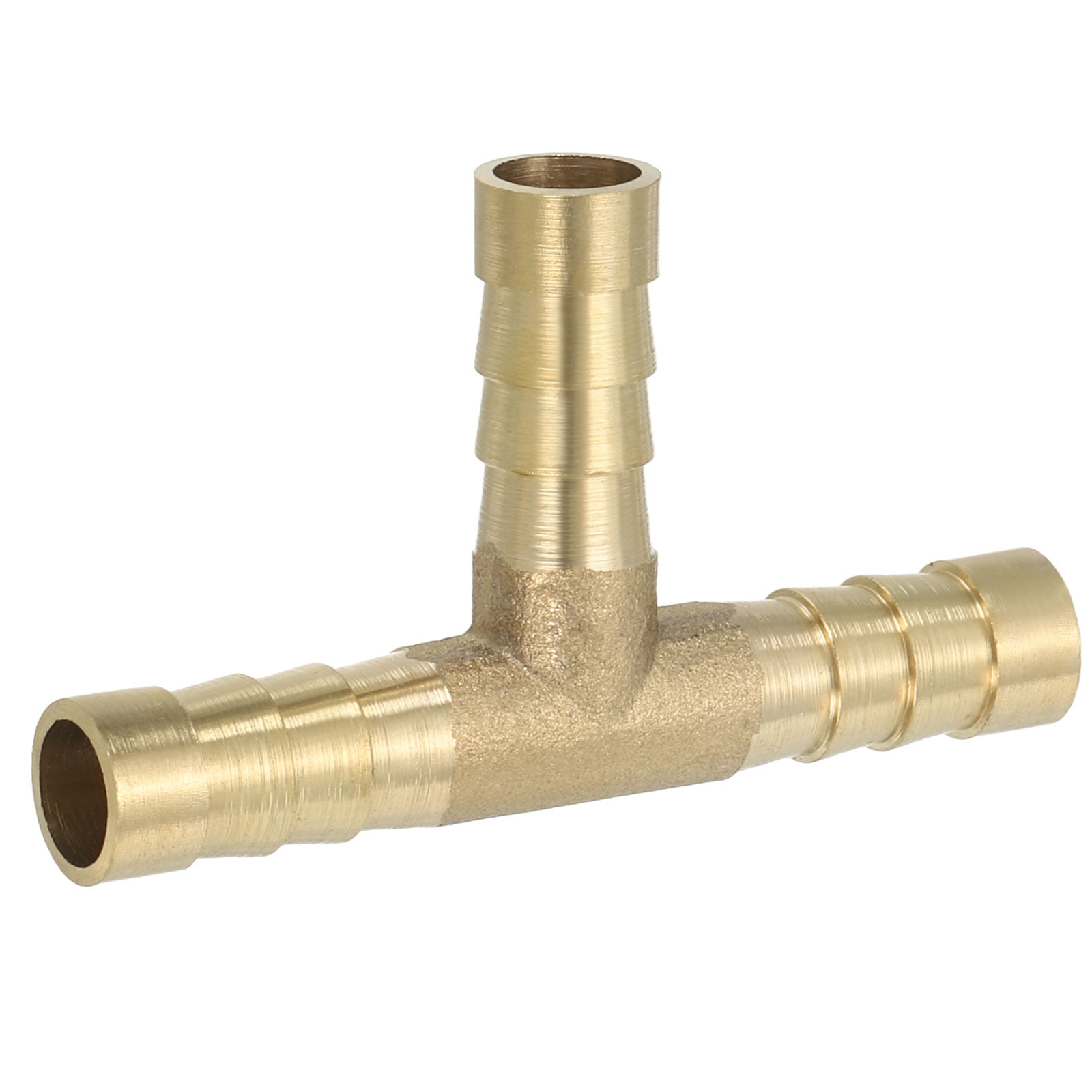 Uxcell Brass Tee Hose Barb Fitting, 3 Ways Union Intersection T Shape ...