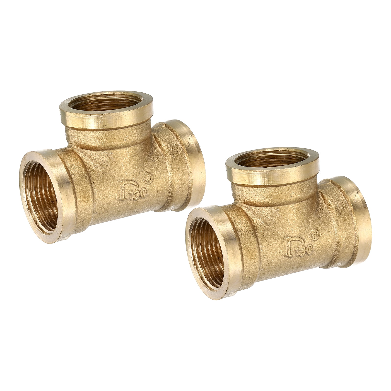 Uxcell Brass Tee Pipe Fitting, G3/4"(Female x Female x Female) 3 Way T-Connector 2pcs - Walmart.com