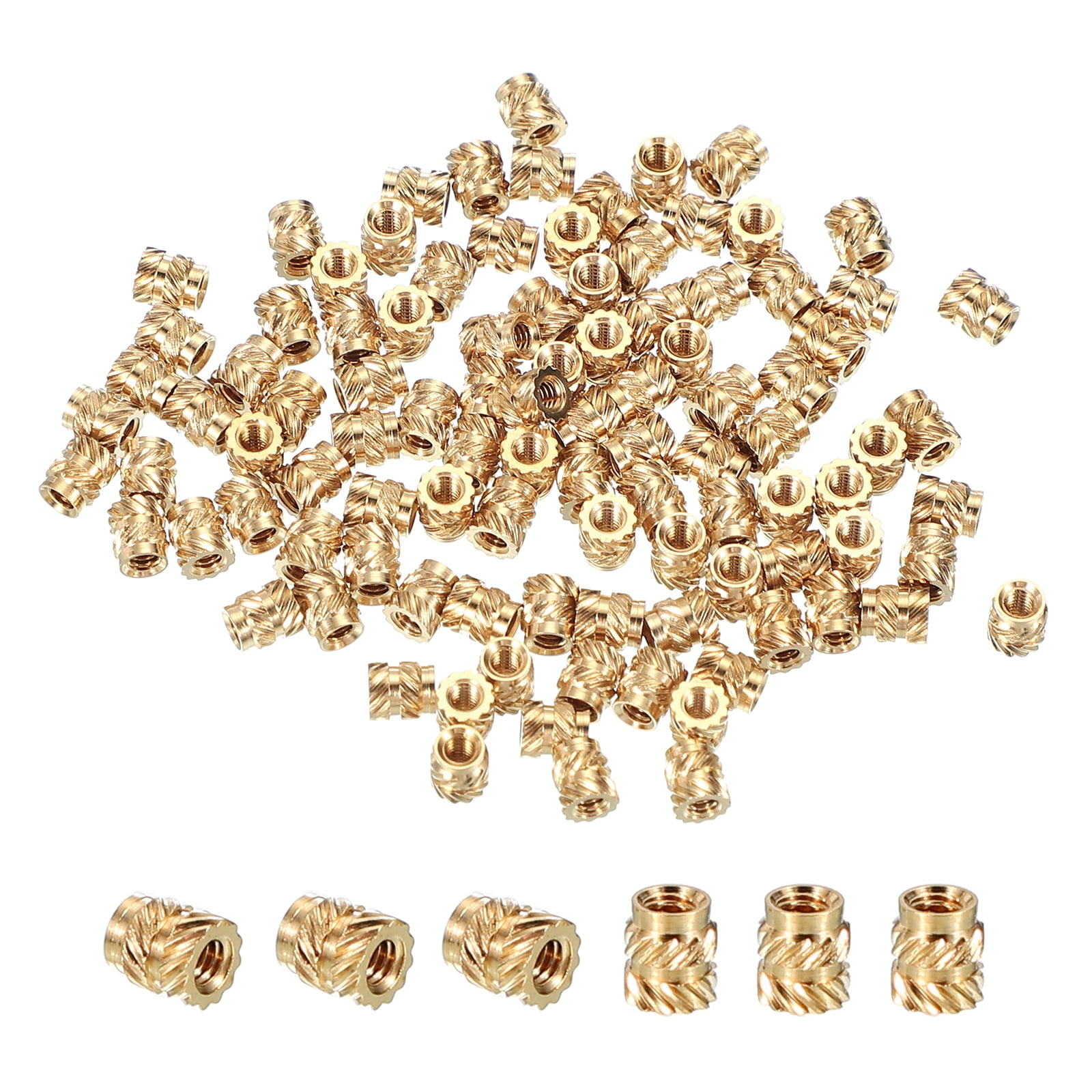 Uxcell Brass Threaded Insert Metric Knurled Nuts Heat Set Insert for ...