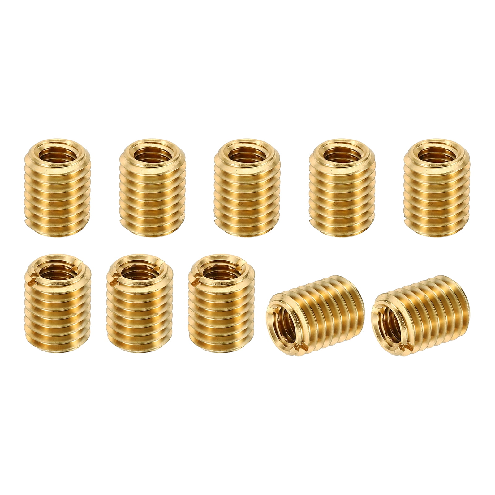 Uxcell Brass Threaded Repair Insert Nut, 10 Pcs M12x1.75 to M8x1.25 ...