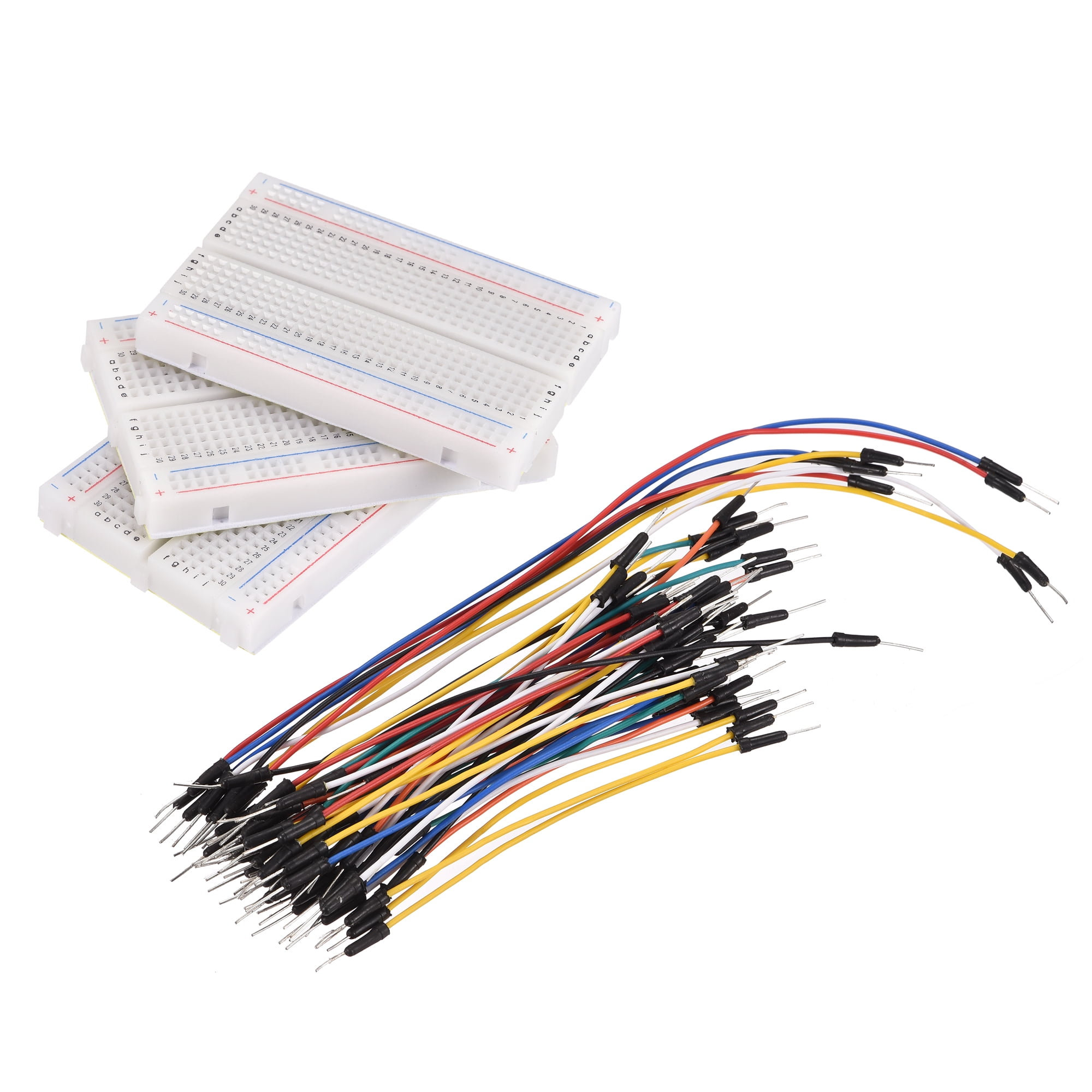 Uxcell Breadboards Kit 400 Point Solderless Breadboards with Jumper ...