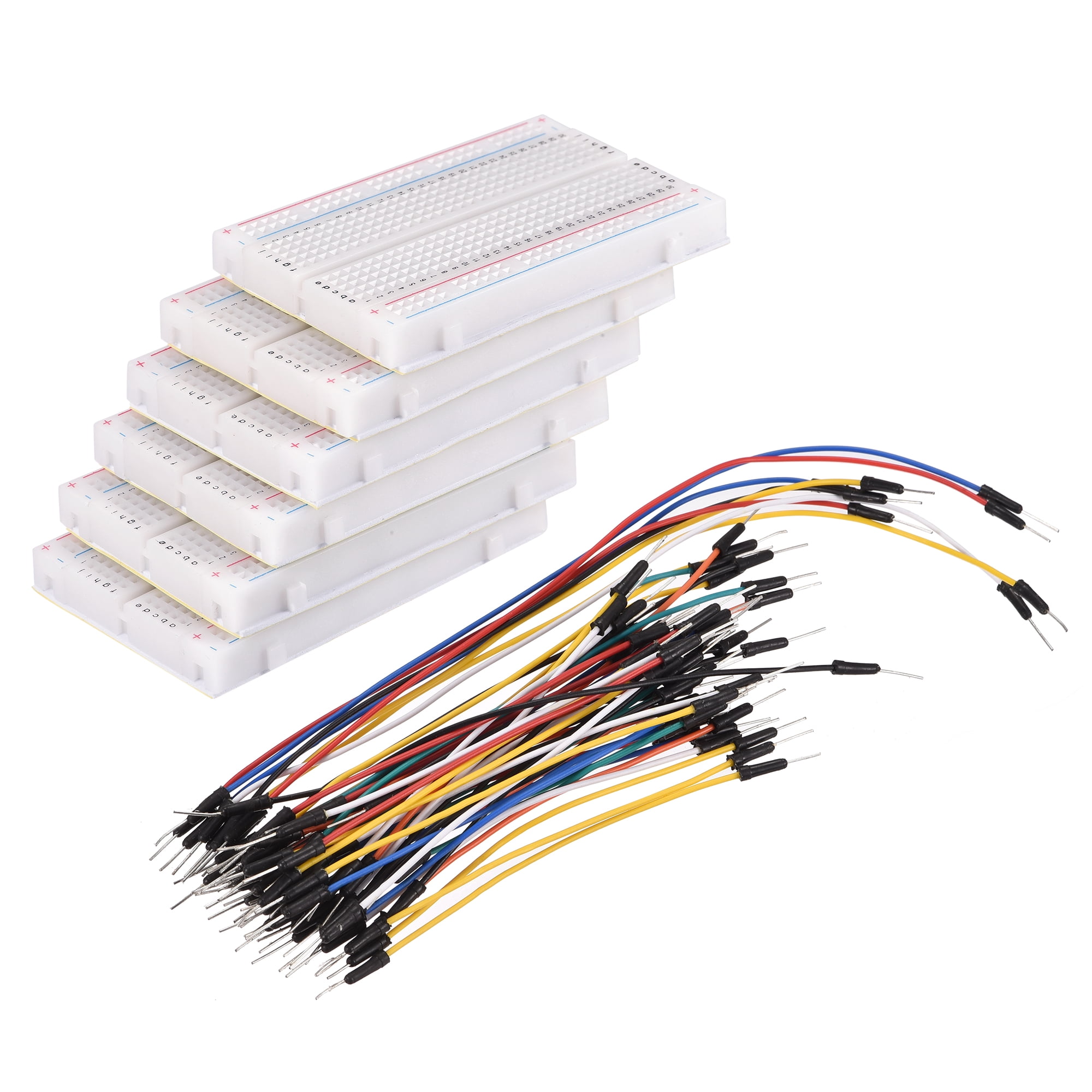 Uxcell Breadboards Kit 400 Point Solderless Breadboards with Jumper ...