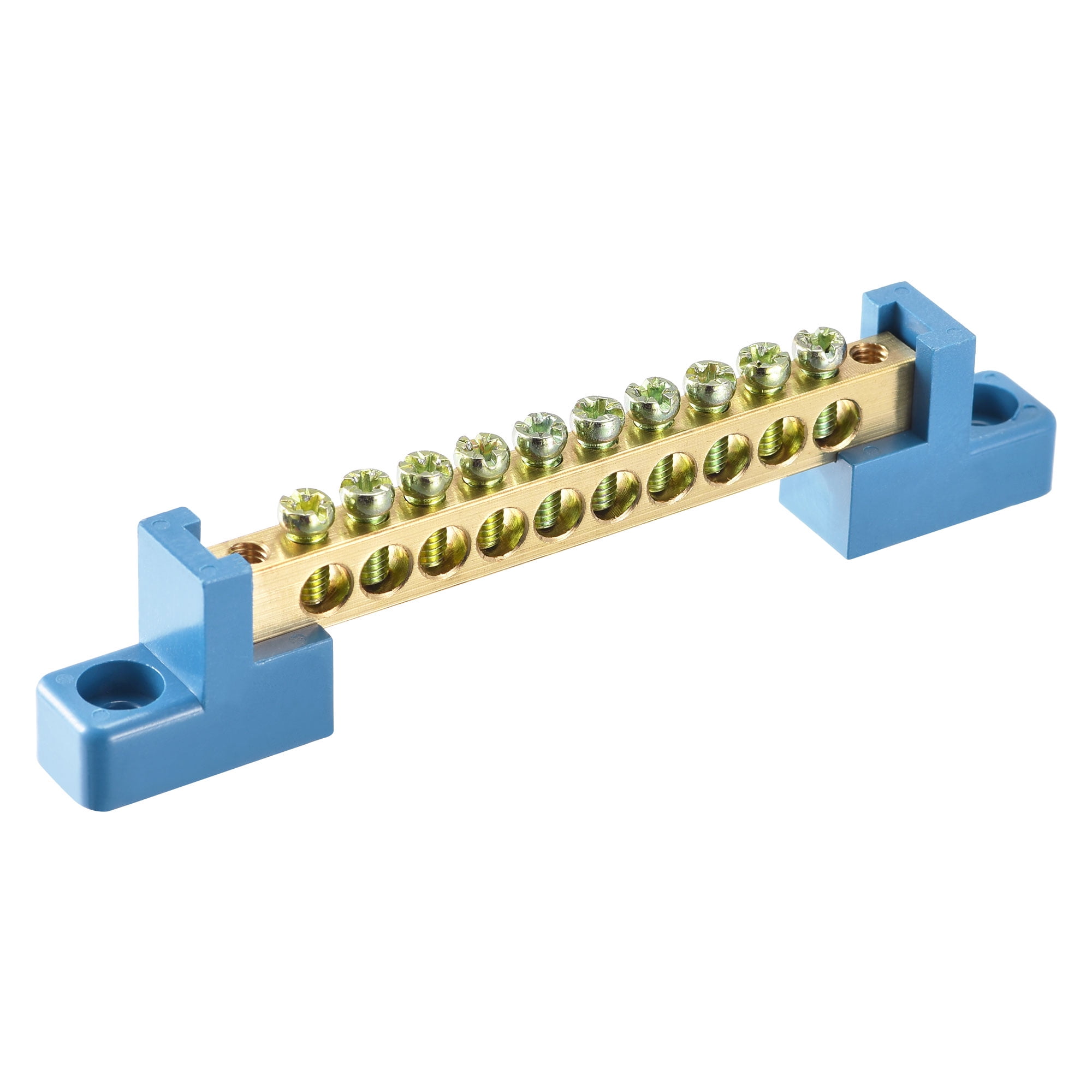 Uxcell Bridge Design Terminal Screw Block Barrier Brass 10 Positions ...
