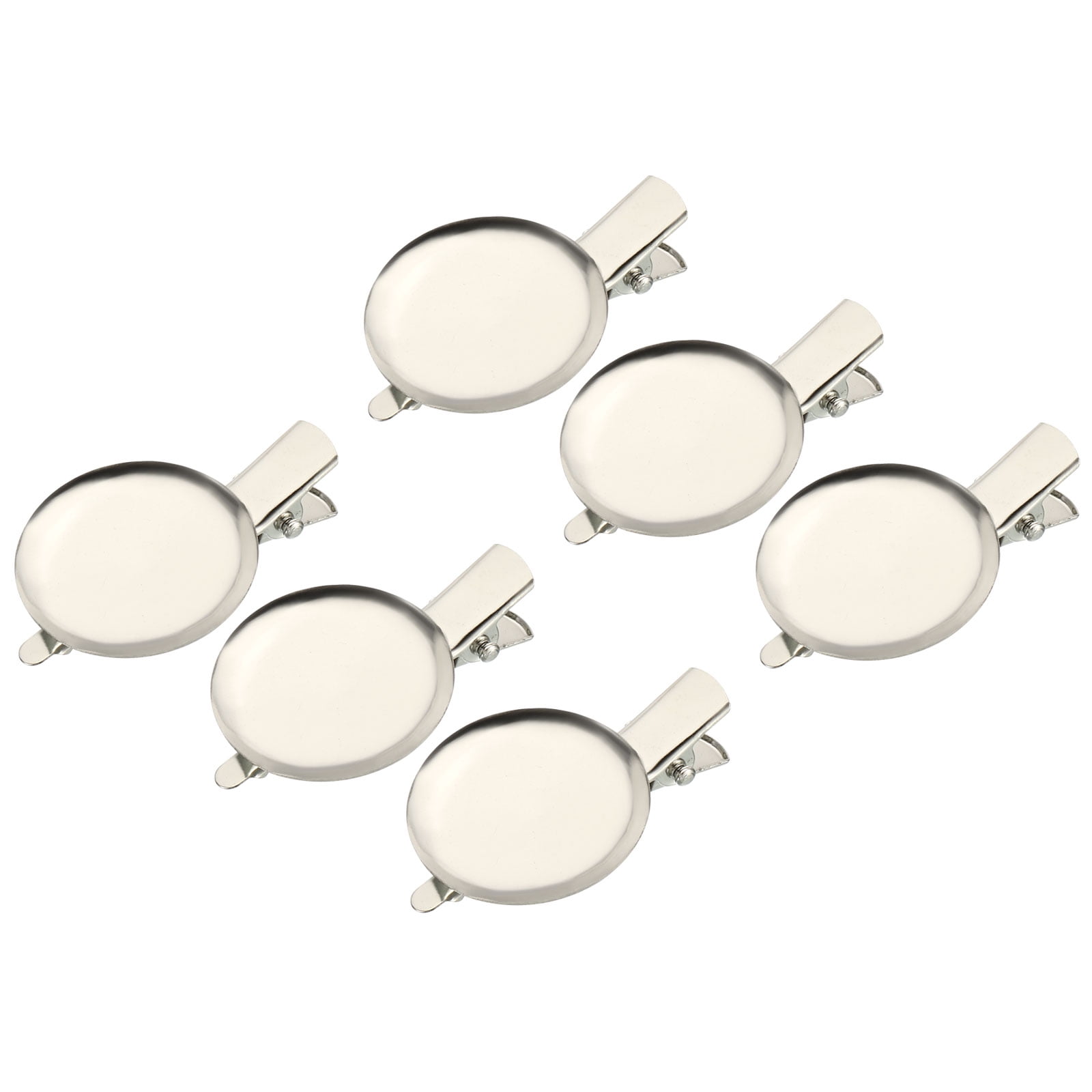 Uxcell Brooch Clasp Clip Pins Disc Base 45mm Blank Round Trays, Silver ...
