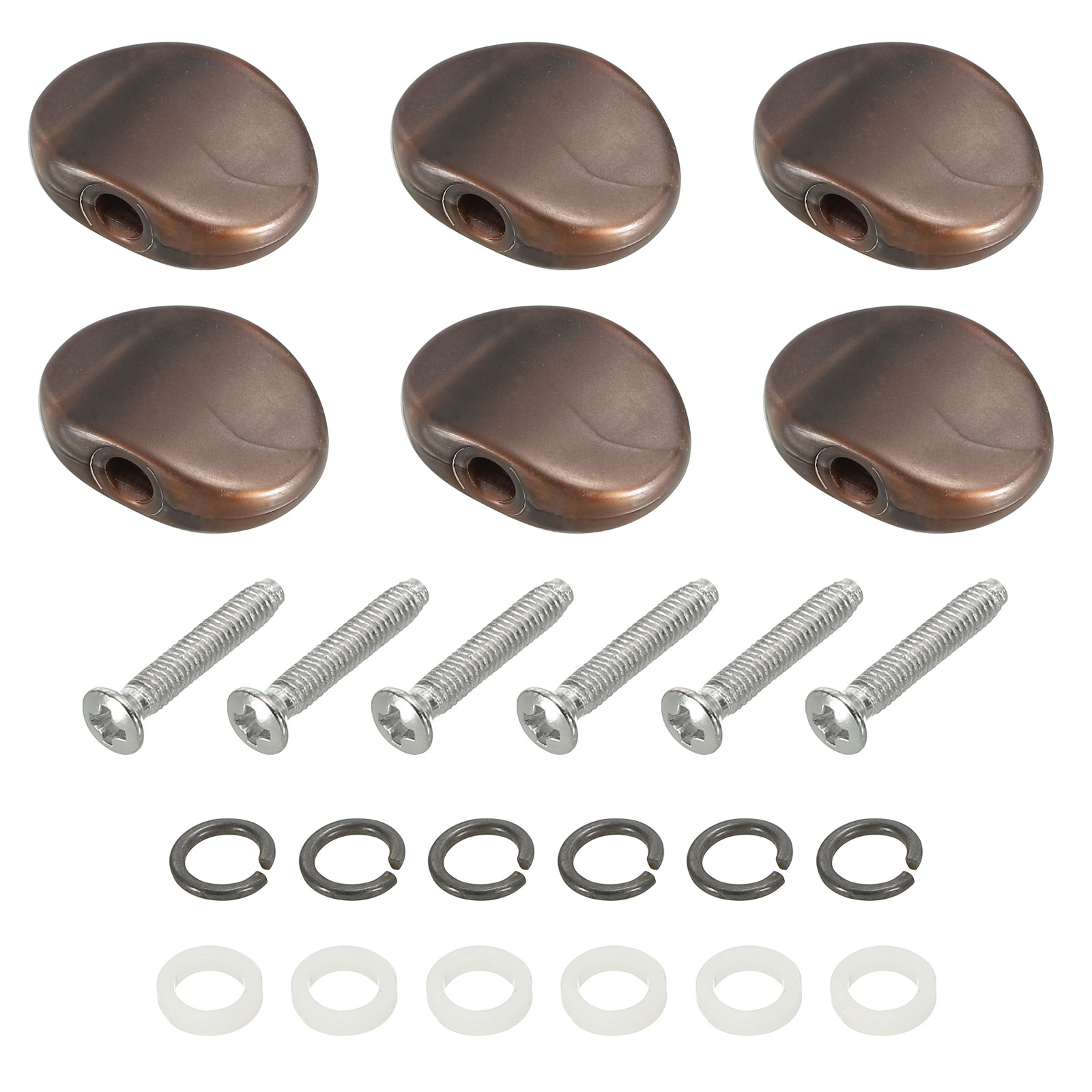 Uxcell Brown Guitar Tuning Peg Button Machine Head Semicircle Acrylic ...