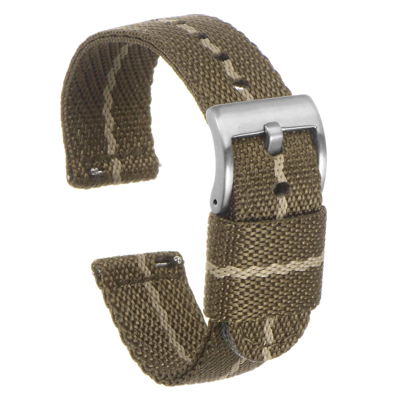 Uxcell Brown Khaki Nylon Watch Band 18mm Width Soft and Comfortable ...