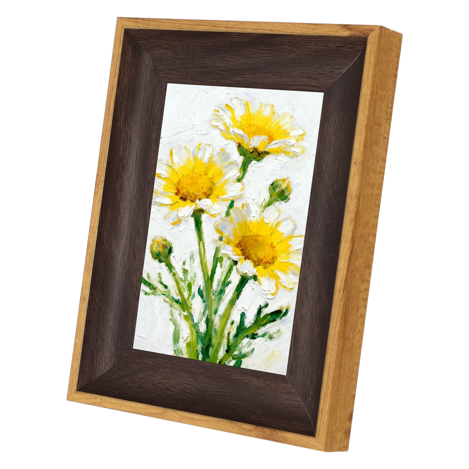 Uxcell Brown Rectangle Photo Frame, 6.9x5.4 Inch Resin Photo Frame ...