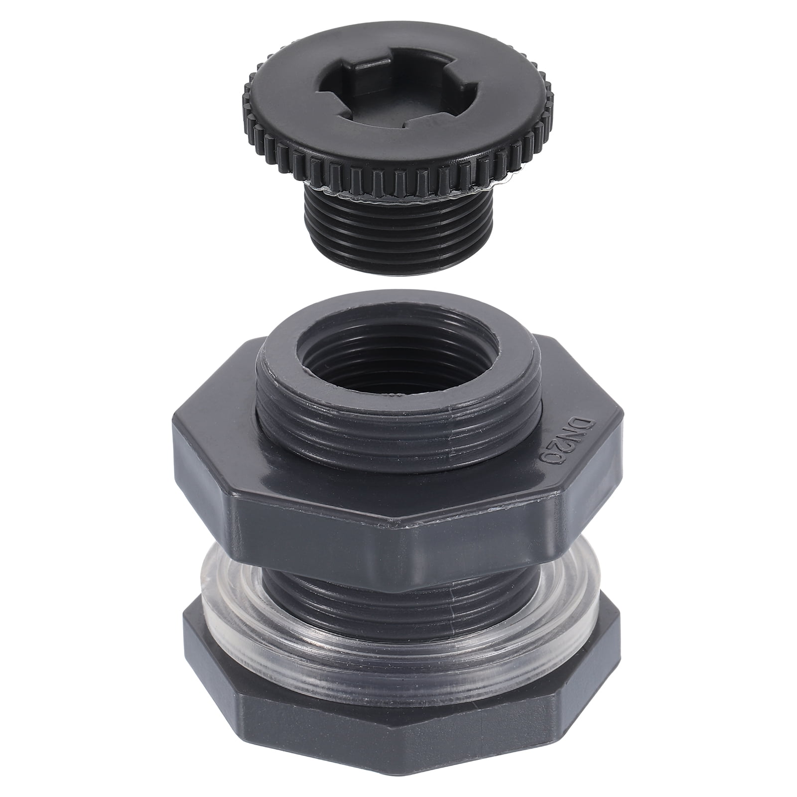 Uxcell Bulkhead Fitting with Plug, 3/4" NPT Bulkhead Water Tank ...