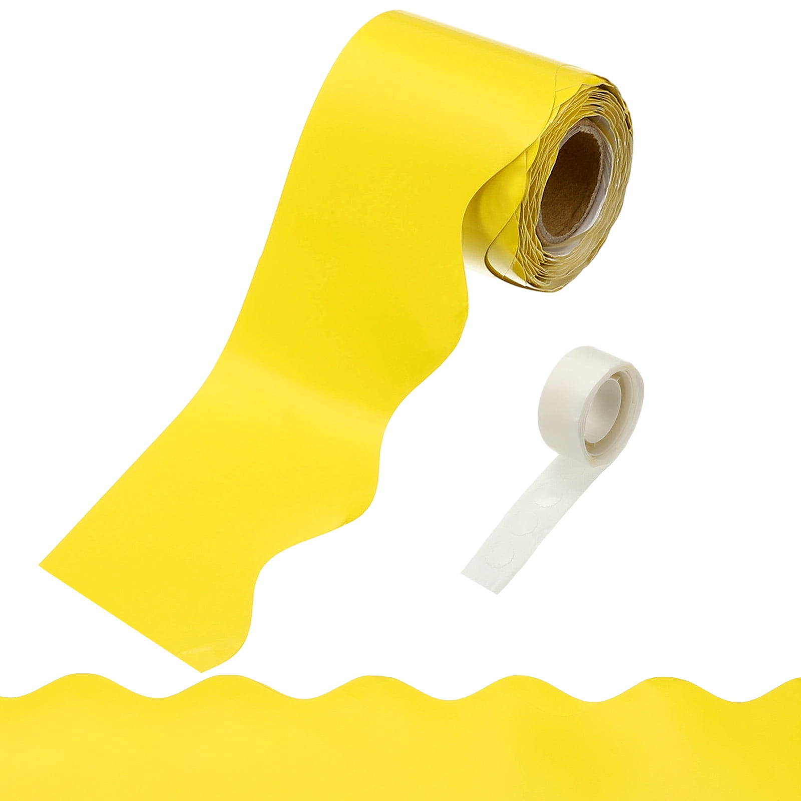 Uxcell Bulletin Board Borders, 32.8ft Bright Yellow Border with Clear ...