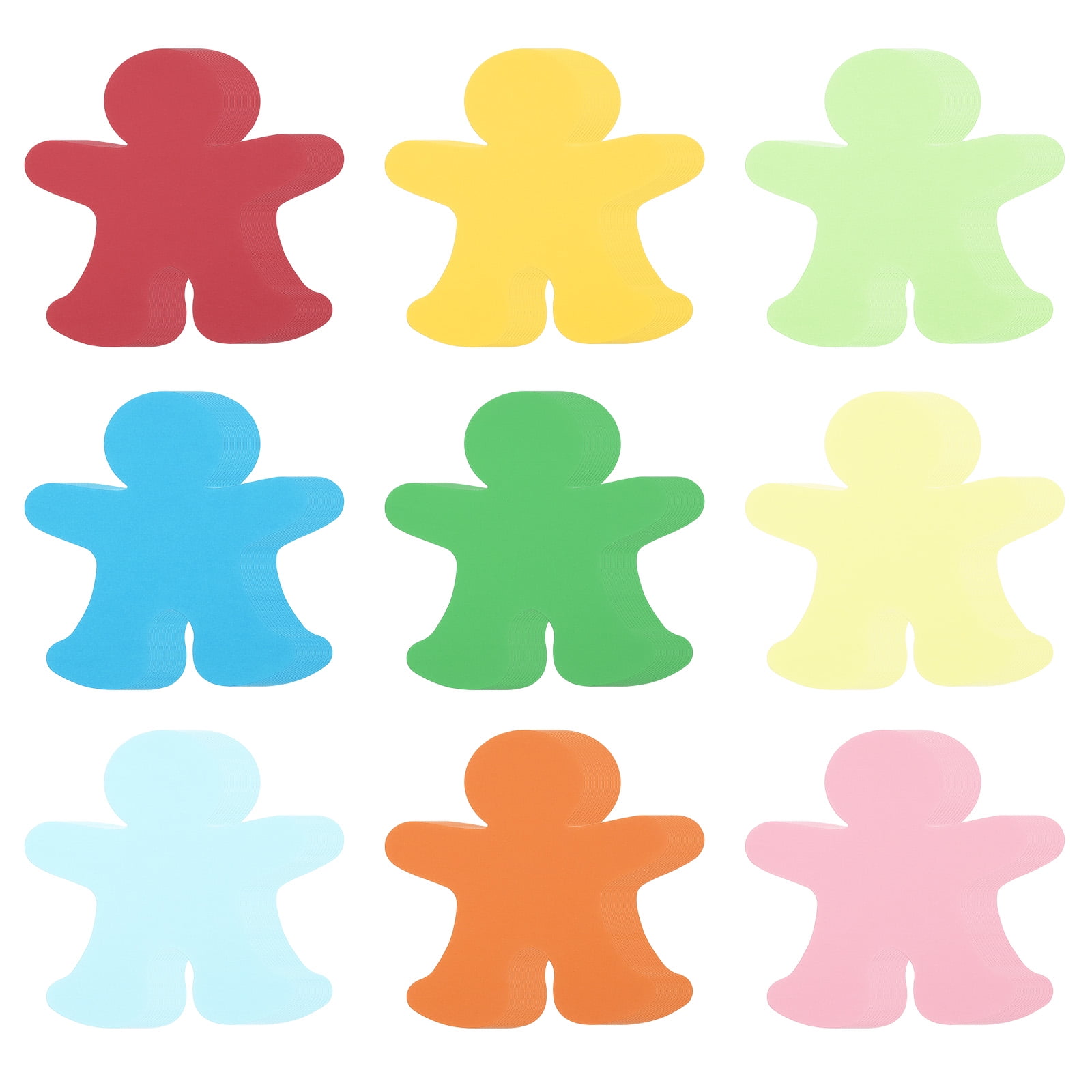 Uxcell Bulletin Cutouts Paper, 108 Pcs People Shaped Paper Cut Outs ...
