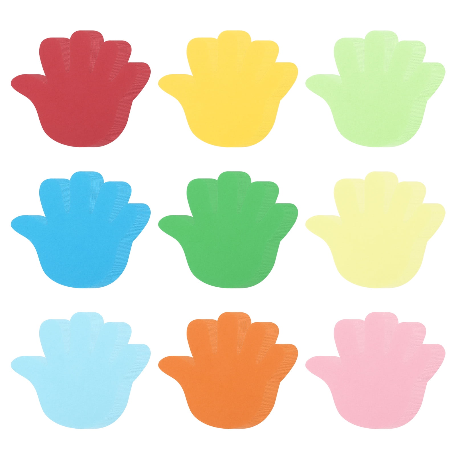 Uxcell Bulletin Cutouts Paper, 180 Pcs Handprint Shaped Paper Cut Outs ...