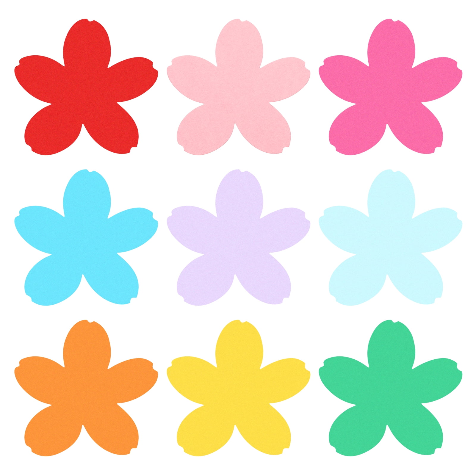 Uxcell Bulletin Cutouts Paper, 180Pcs ColoRed Flower Shape Paper Cut ...