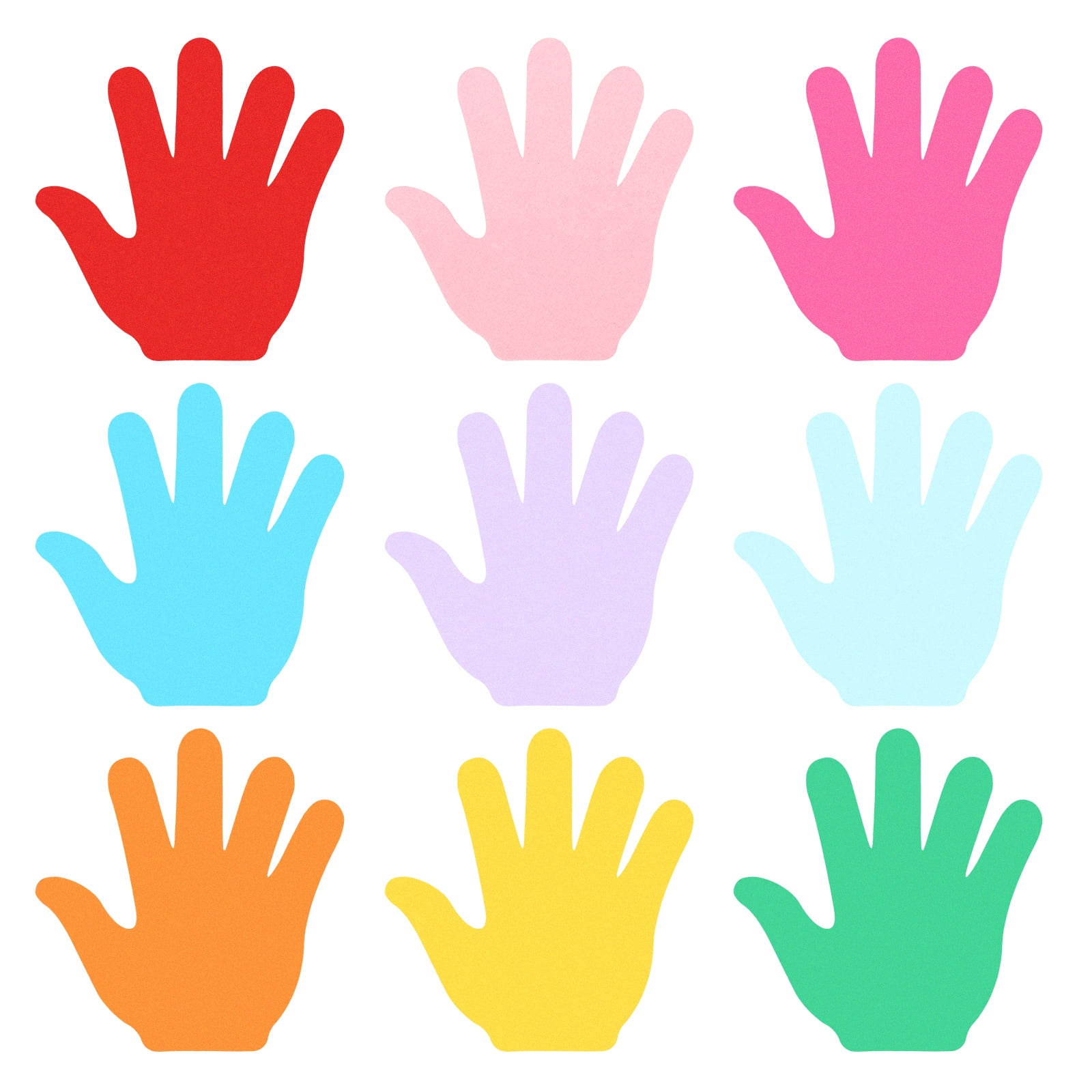 Uxcell Bulletin Cutouts Paper, 180Pcs Hand Shape Paper Cut Out with ...