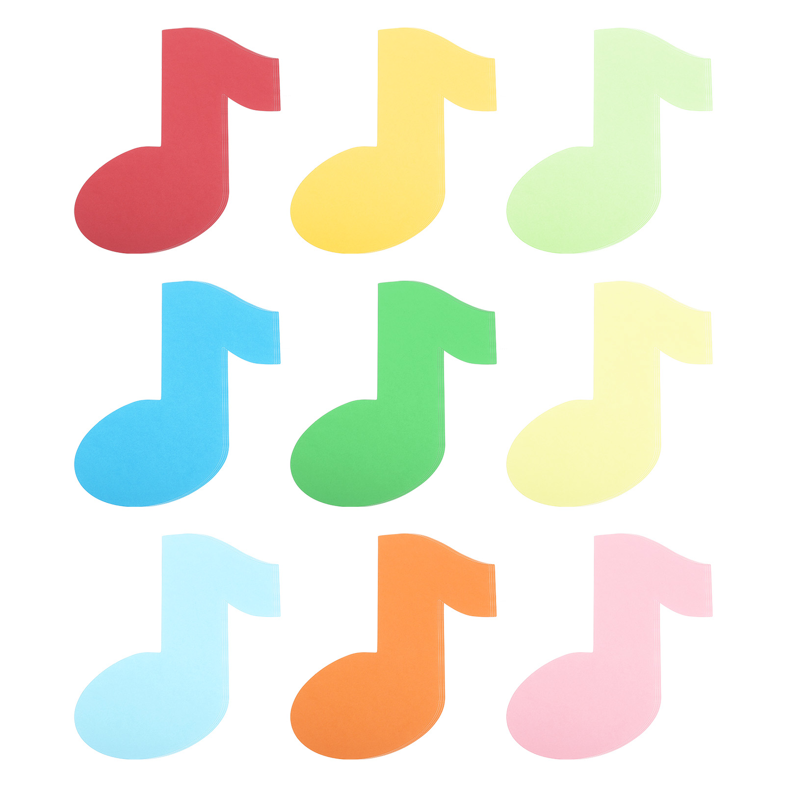 Uxcell Bulletin Cutouts Paper, 36 Pcs Musical Note Shaped Paper Cut ...