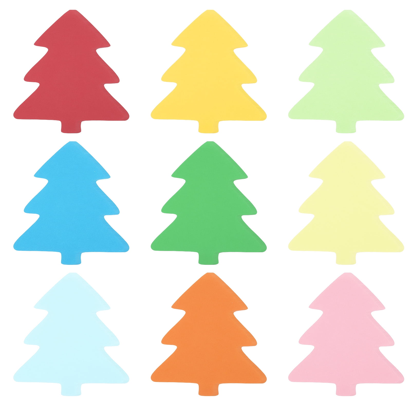 Uxcell Bulletin Cutouts Paper, 54 Pcs Tree Shaped Paper Cut Outs Decor ...
