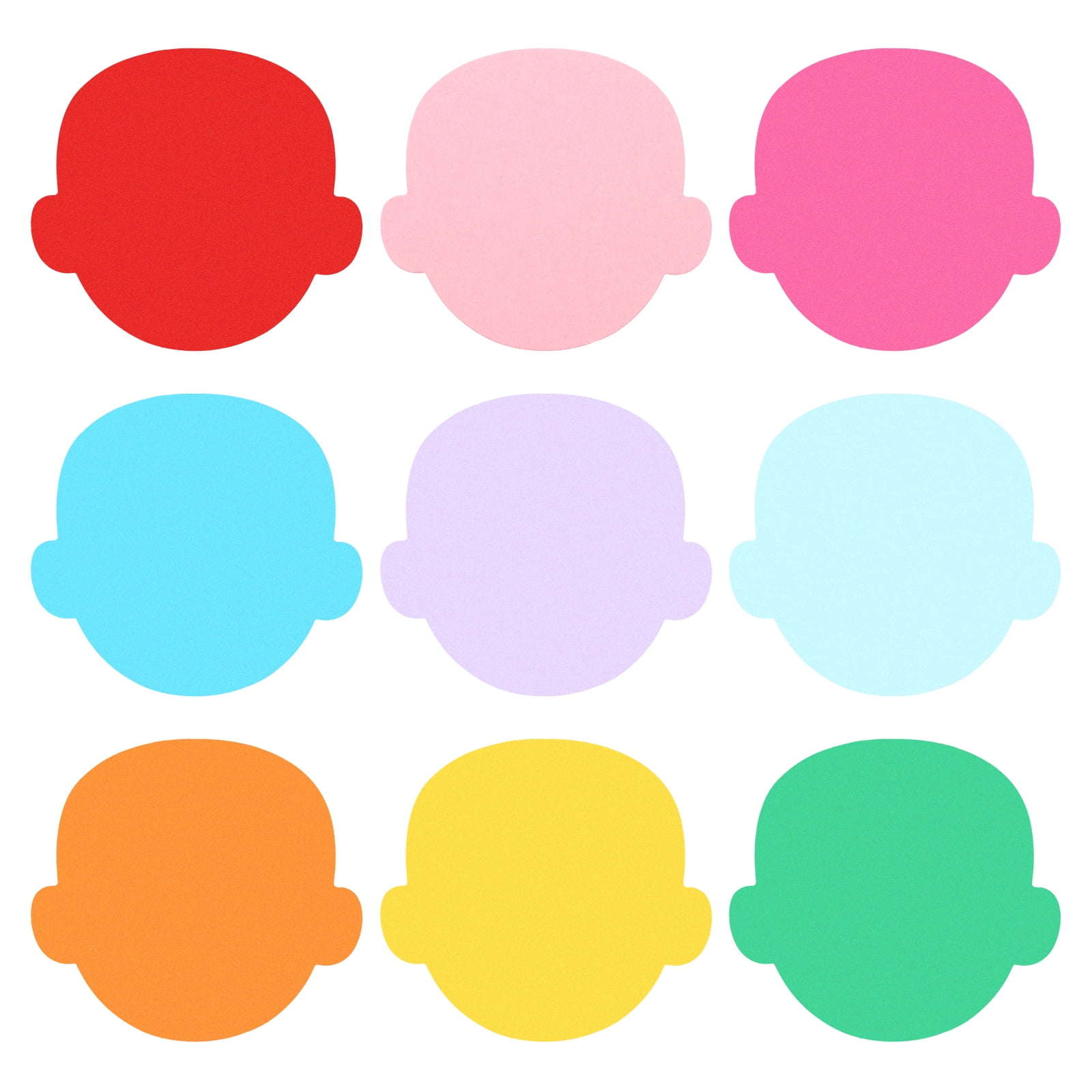 Uxcell Bulletin Cutouts Paper, 54Pcs Face Shape Paper Cut Out with ...