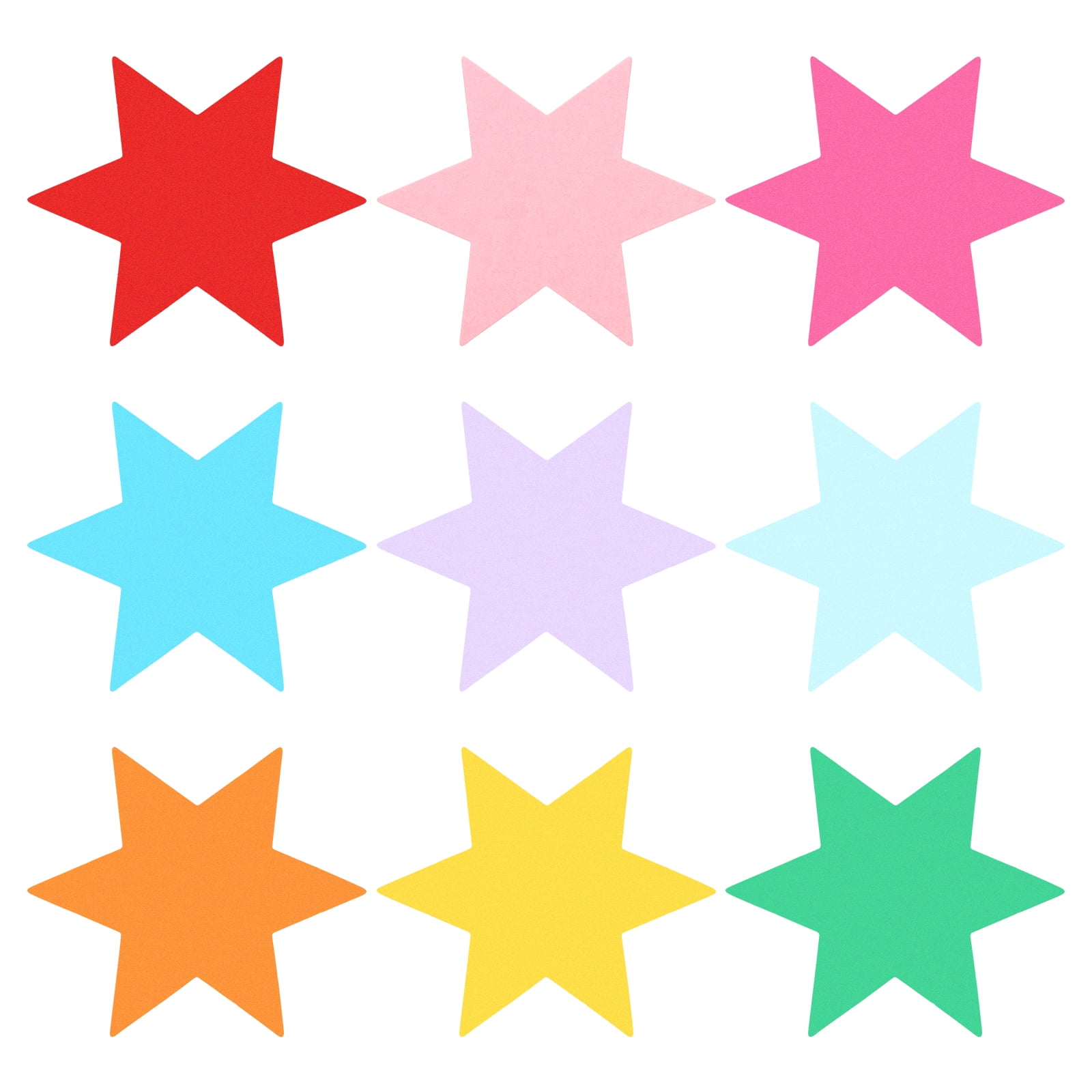 Uxcell Bulletin Cutouts Paper, 54Pcs Star Shape Paper Cut Out with ...