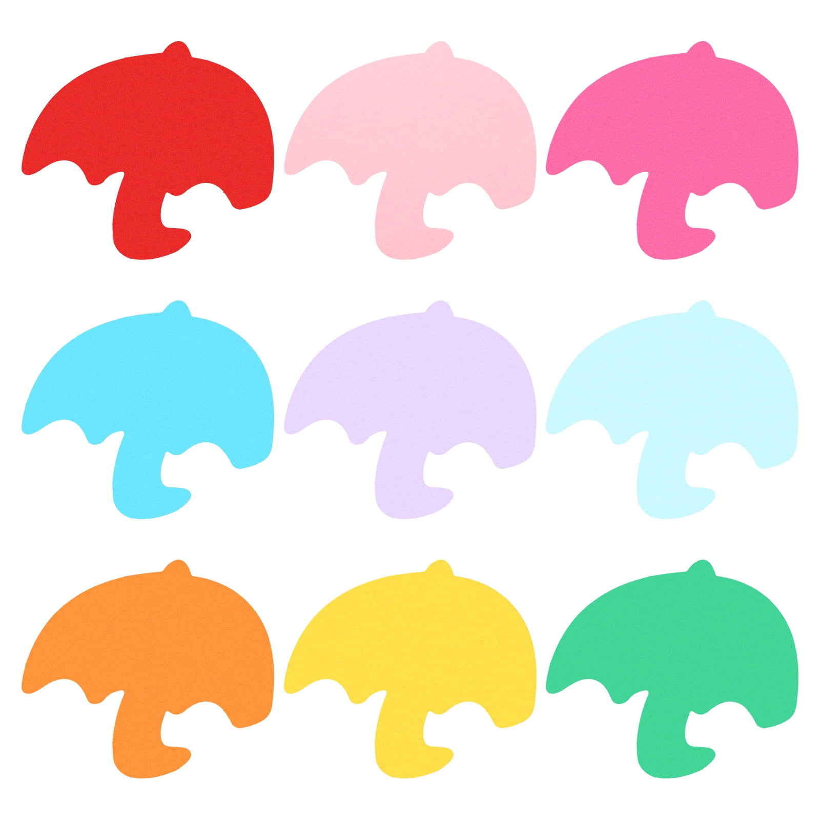 Uxcell Bulletin Cutouts Paper, 54Pcs Umbrella Shape Paper Cut Out with ...