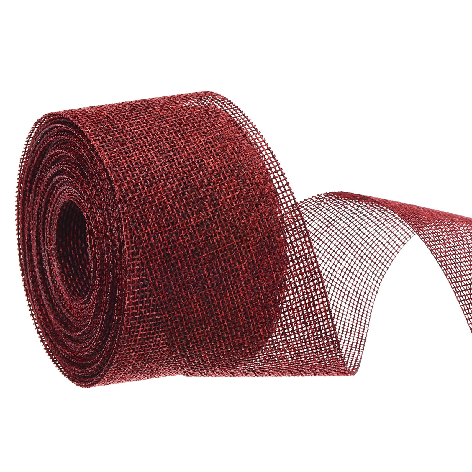 Uxcell Burlap Ribbon,2 Inch Wide 10 Yards Burlap Wired Ribbon for Gift ...