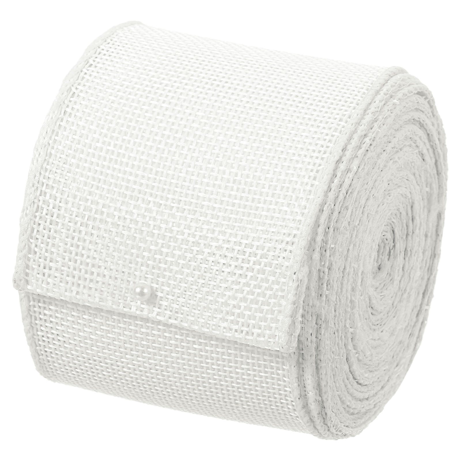 Uxcell Burlap Wired Ribbon, 2-1/2 Inch x 10 Yards White Fabric Ribbon ...