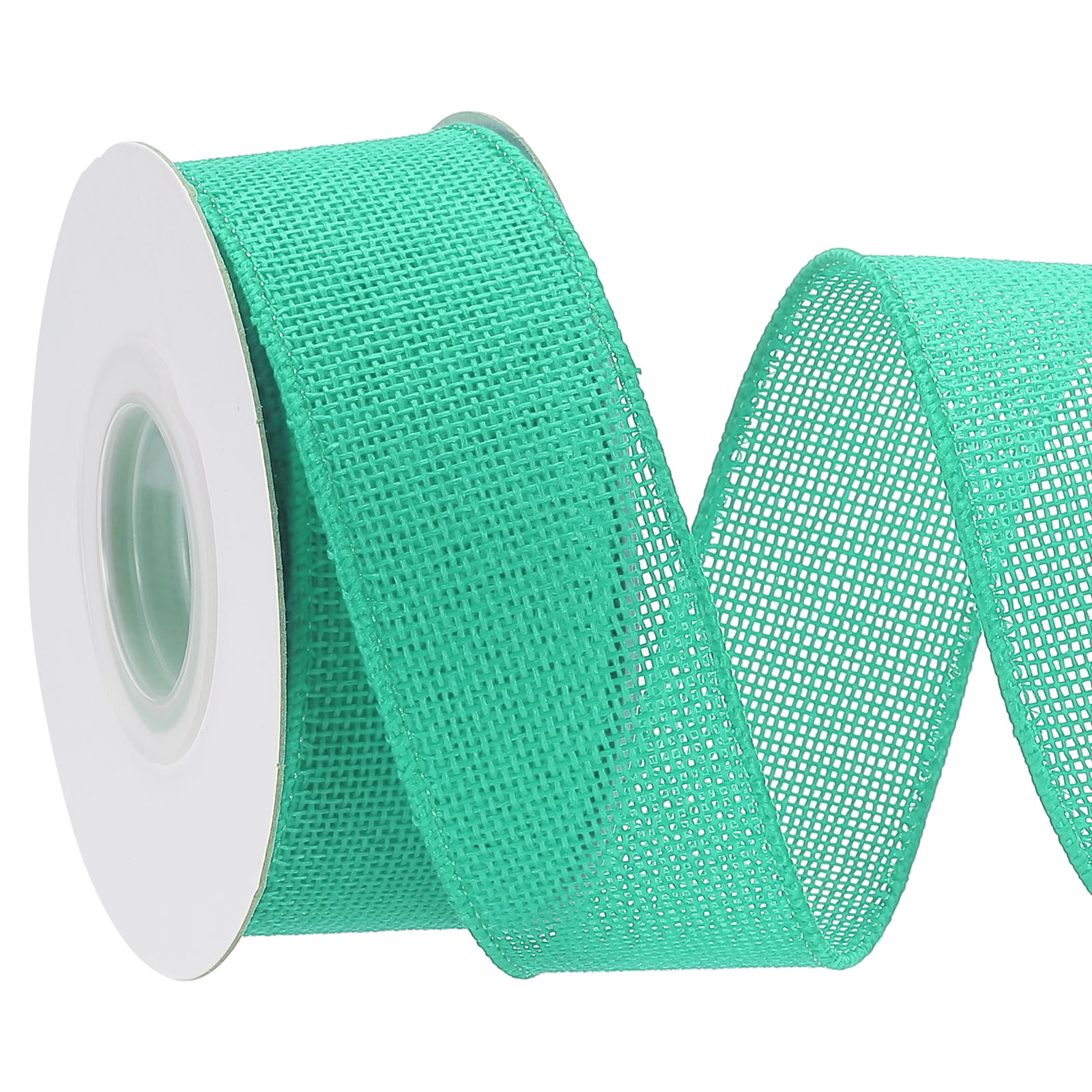 Uxcell Burlap Wired Ribbon Natural Jute Wired Edge Ribbons Solid Rustic ...