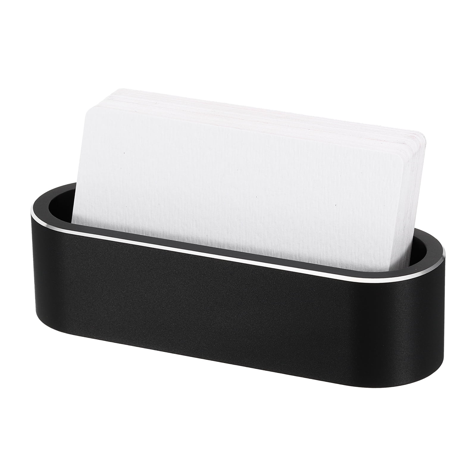 Uxcell Business Card Holder for Desk, Metal Name Card Organizer, Black ...