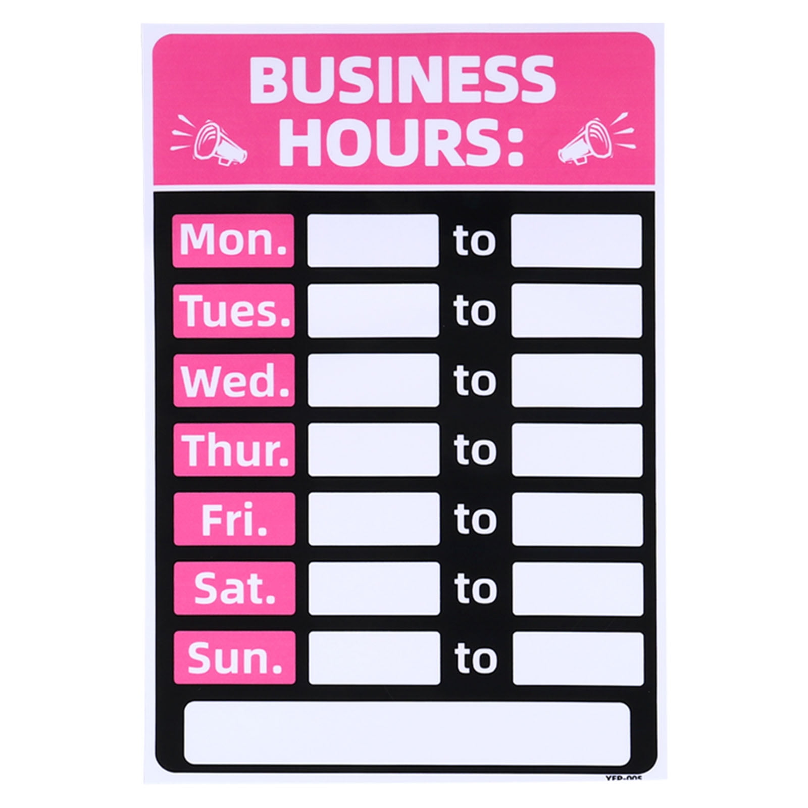 Uxcell Business Hour Sign Adhesive with Number Sticker and Open/Close ...