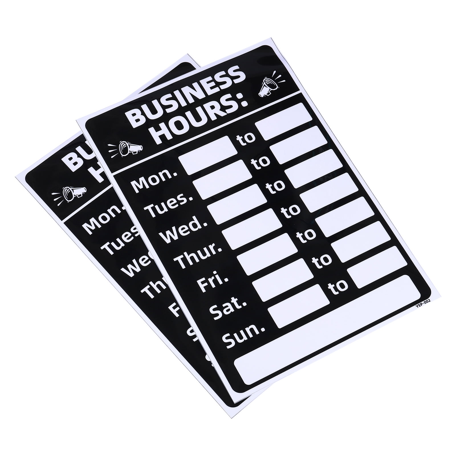 Uxcell Business Hour Sign PVC Self Adhesive Operation Hour Sticker ...