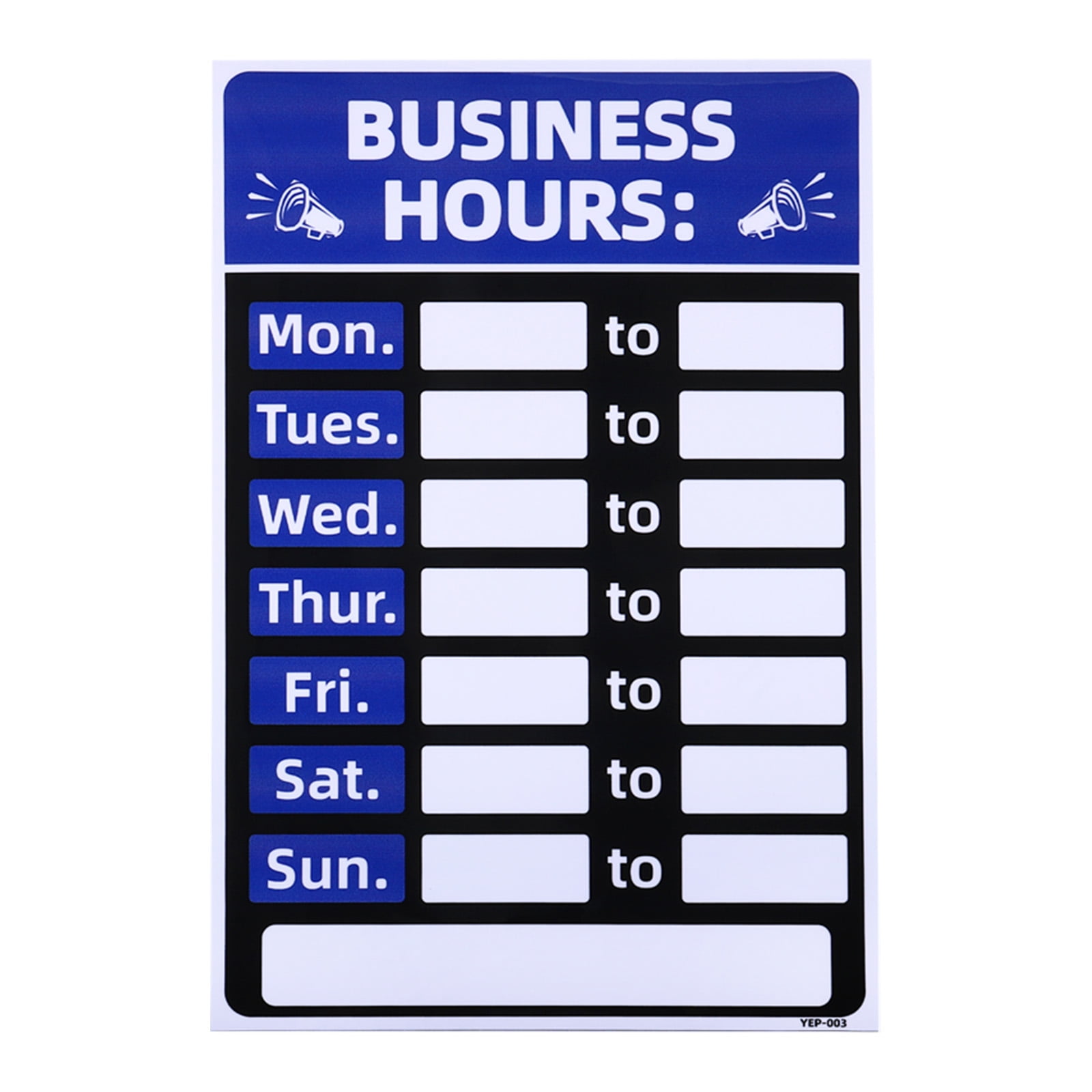 Uxcell Business Hour Sign Self Adhesive Operation Hour Decor with ...