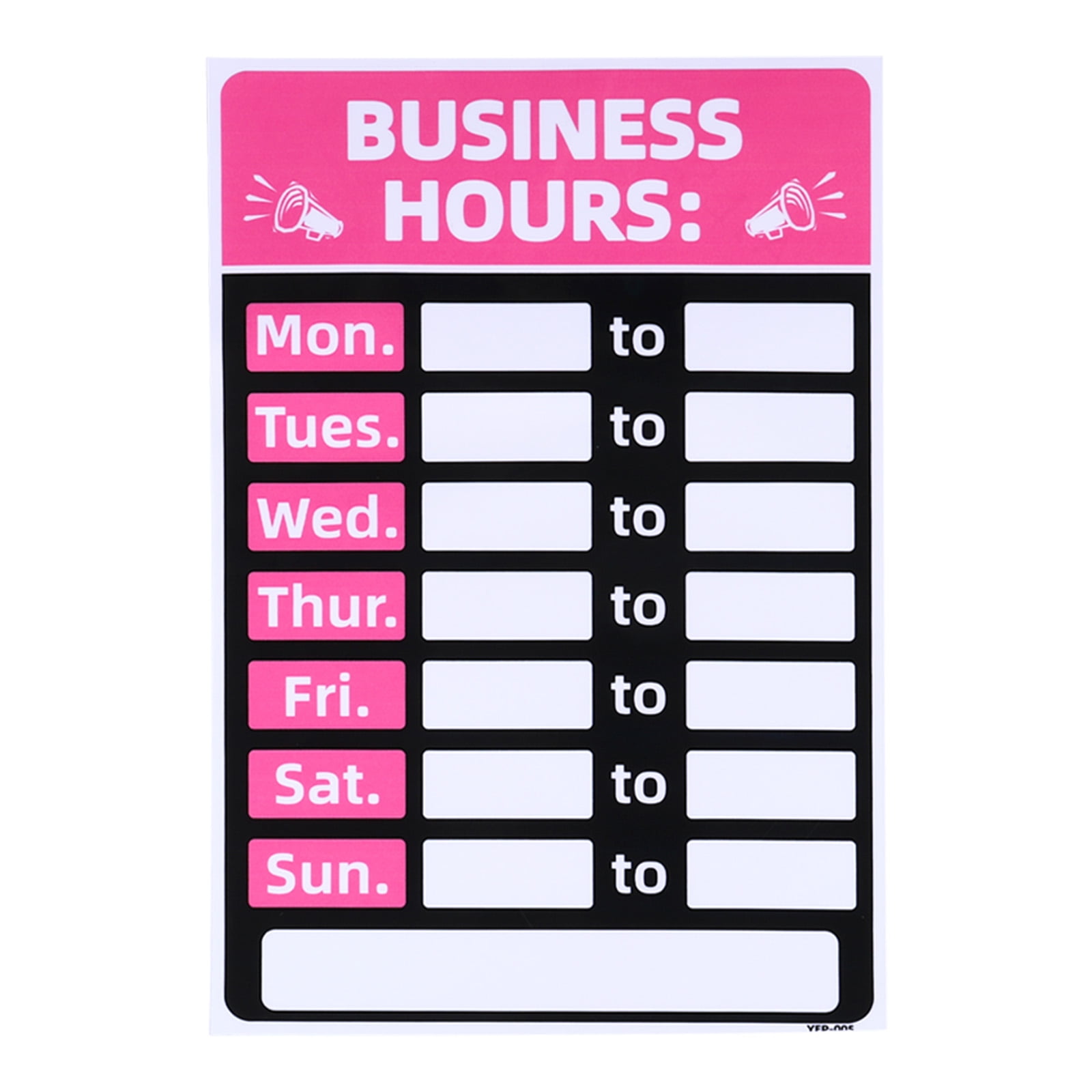 Uxcell Business Hour Sign Self Adhesive Operation Hour Decor with ...
