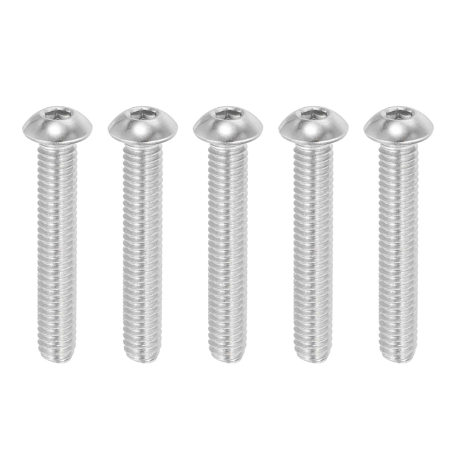 Uxcell Button Head Socket Cap Screws 304 Stainless Steel 18-8 Socket ...