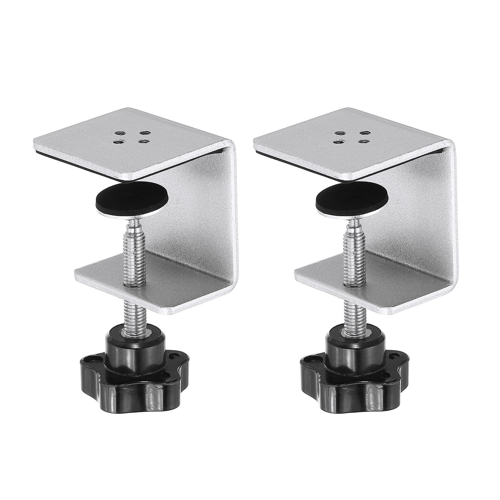Uxcell C Clamps, 2 Pcs Heavy Duty Metal Black Desk Clamp Adjustable ...