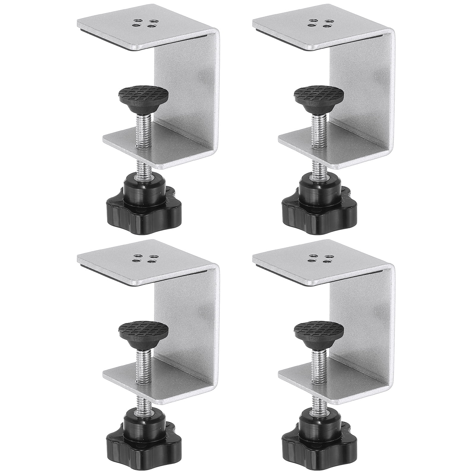 Uxcell C Clamps, 4 Pcs Heavy Duty Metal Black Desk Clamp Adjustable ...