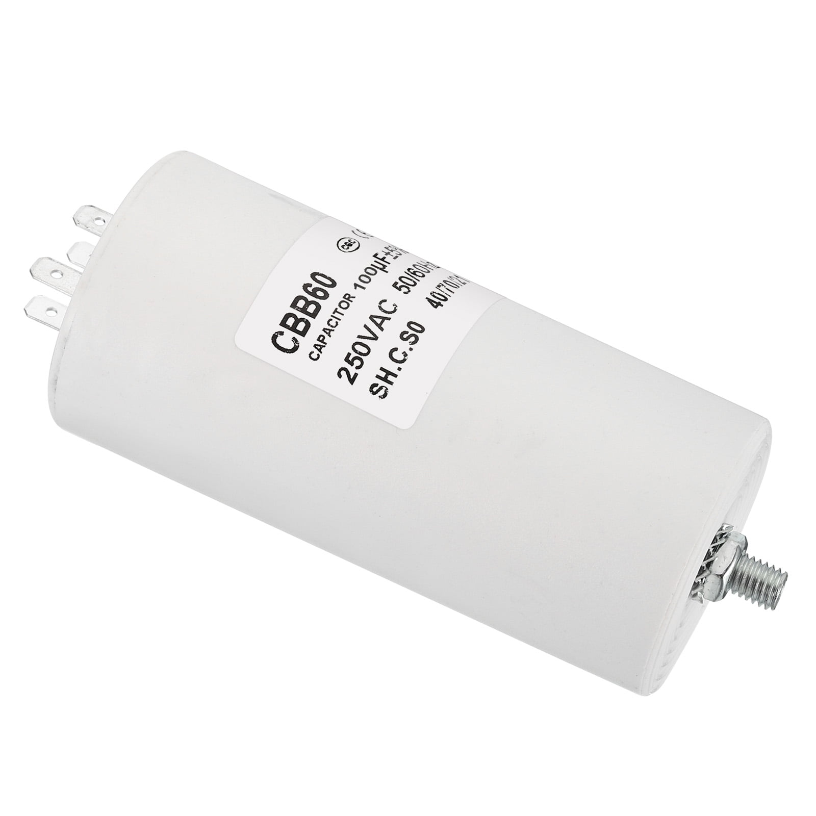 Uxcell CBB60 100uf Running Capacitor,AC 250V 4 Pins 50/60Hz with M8 ...