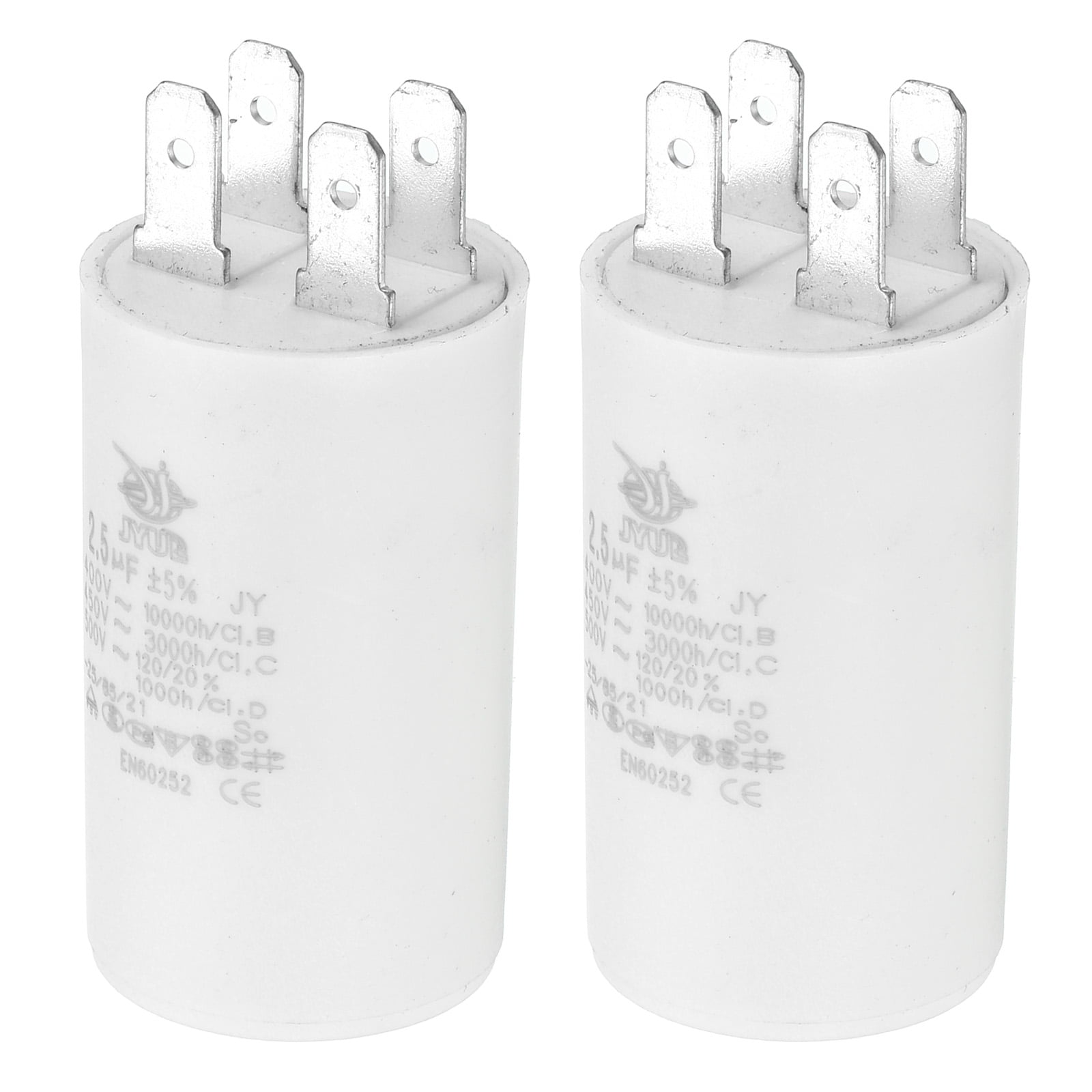 Uxcell CBB60 2.5uf Run Capacitor,2Pcs AC450V 4Pin Double Insert for ...