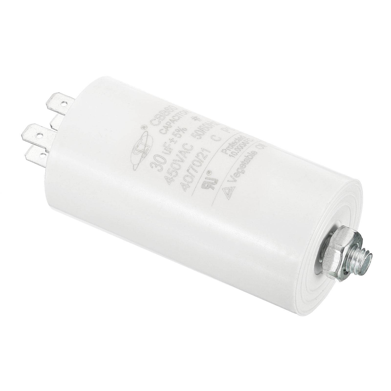 Uxcell CBB60 30uF Run Capacitor, AC450V 4 Pins 50/60Hz Cylinder with ...