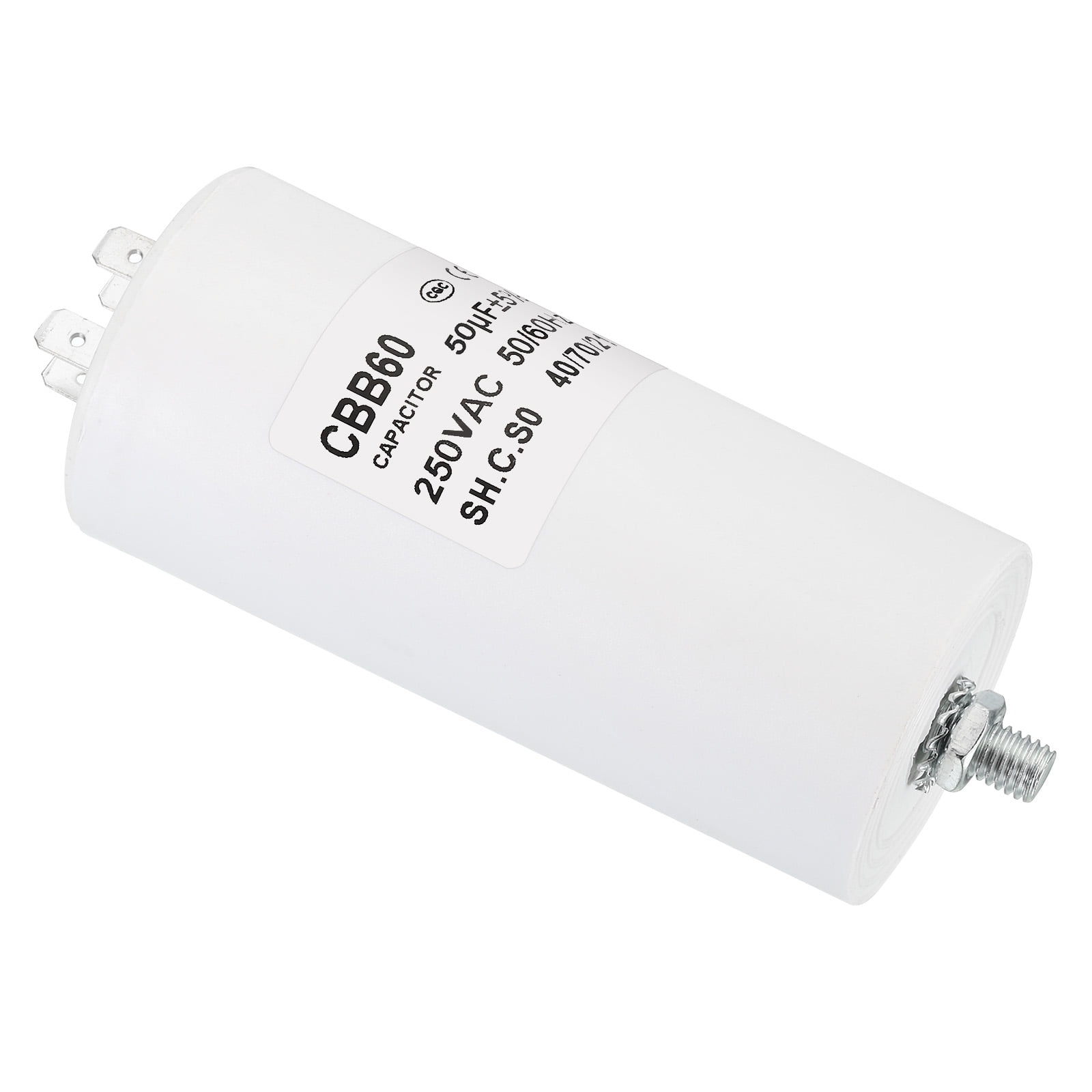 Uxcell CBB60 50uf Running Capacitor,AC 250V 4 Pins 50/60Hz with M8 ...