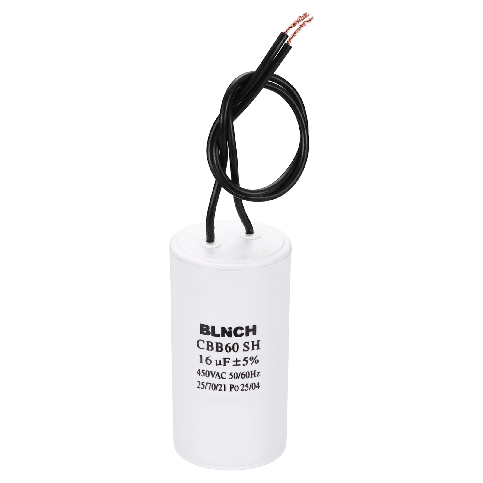 Uxcell CBB60 Running Capacitor, 16uF 450V 2 Wire Electric Air ...