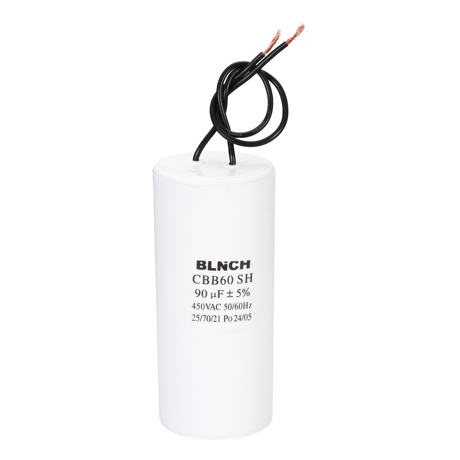 Uxcell CBB60 Running Capacitor, 90uF 450V 2 Wire Electric Air ...