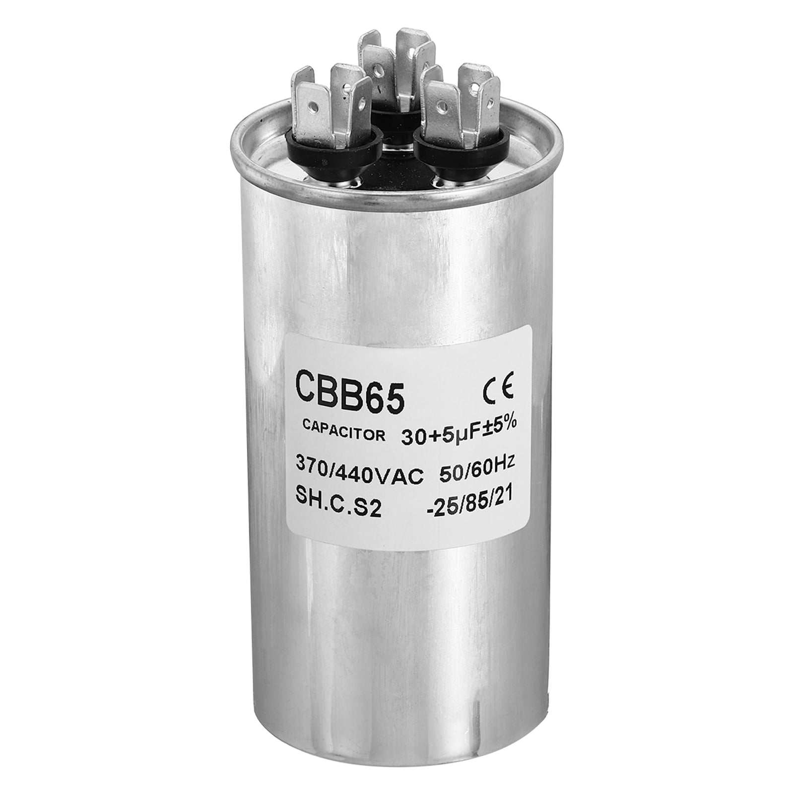 Uxcell CBB65 30+5uF Run Capacitor,30+5mfd AC 370/440V Aluminum Case with 3 Terminal - Walmart.com