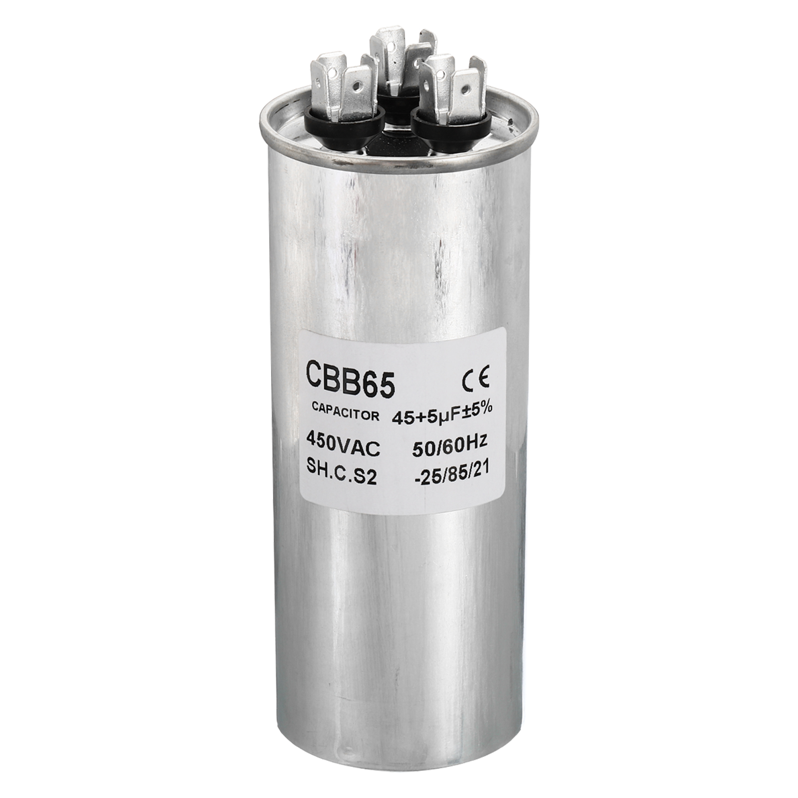 Uxcell CBB65 45+5uF Run Capacitor,45+5mfd 1Pcs AC 450V Aluminum Case with 3 Terminal - Walmart.com